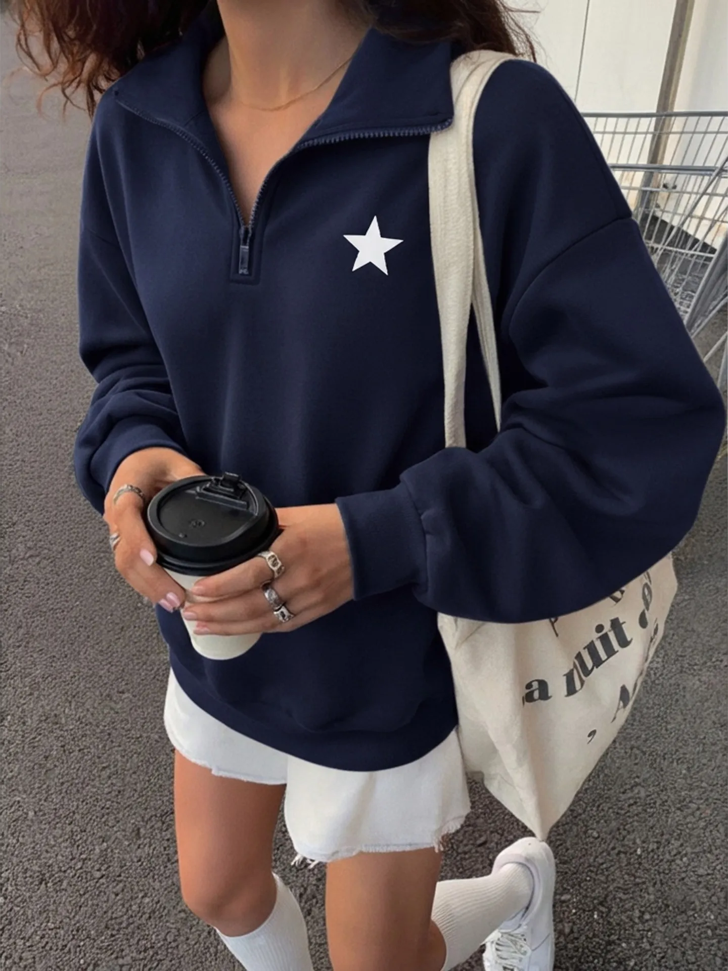 Half Placket Sweatshirt | Savana | Bestsellers