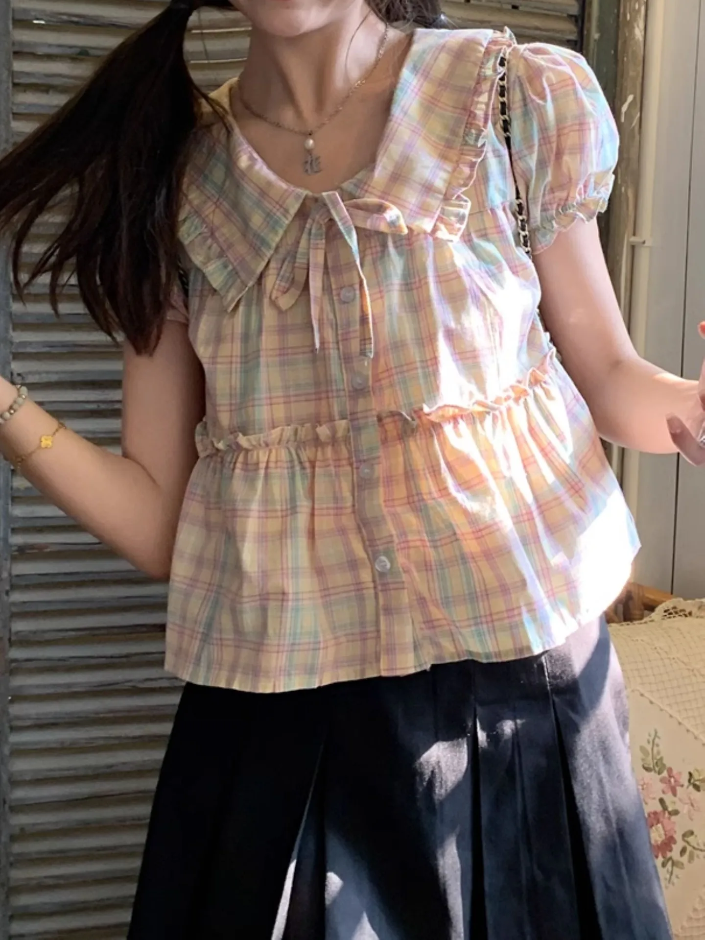 Ruffle Placket Blouse | Savana | Bestsellers