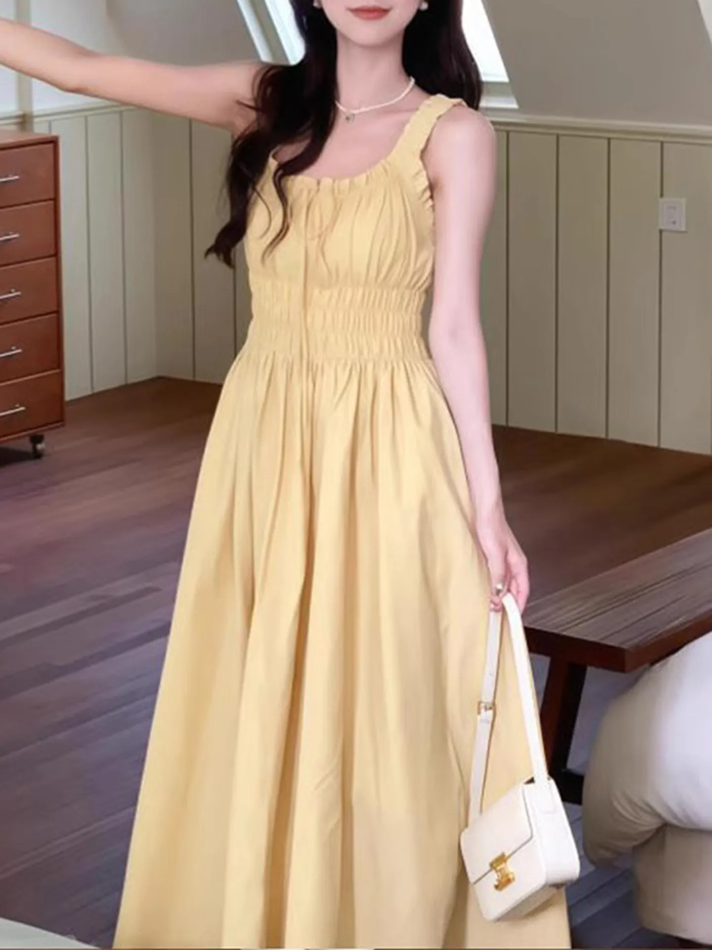 Vacation A-Line Sleeveless Tie Up Maxi dress | Savana | Bestsellers