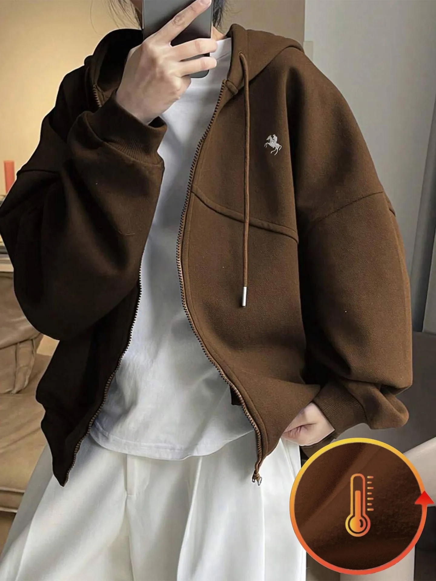 Embroidered Zip Up Sweatshirt | Savana | Bestsellers