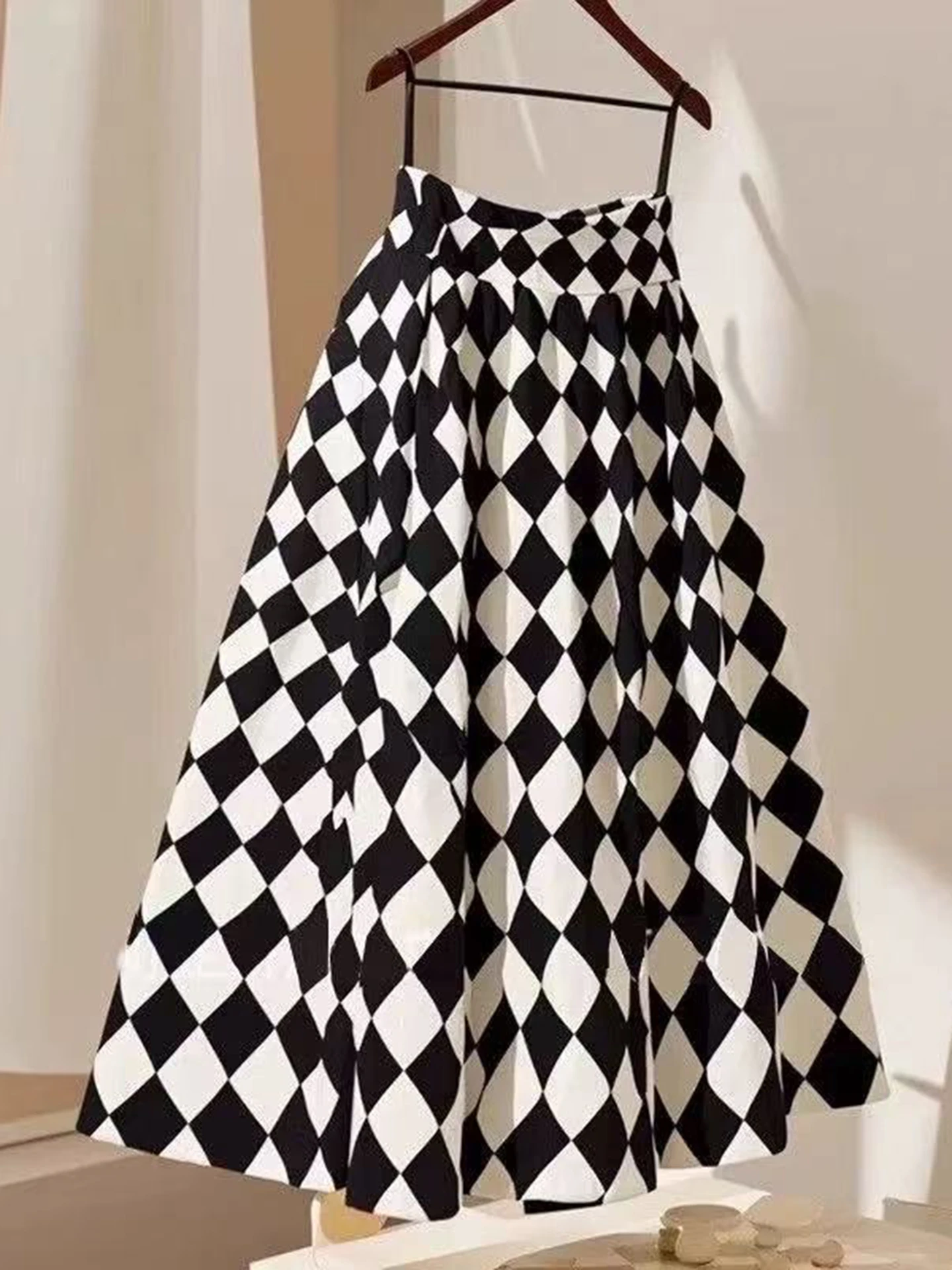 checkered circular skirts | Savana | Bestsellers