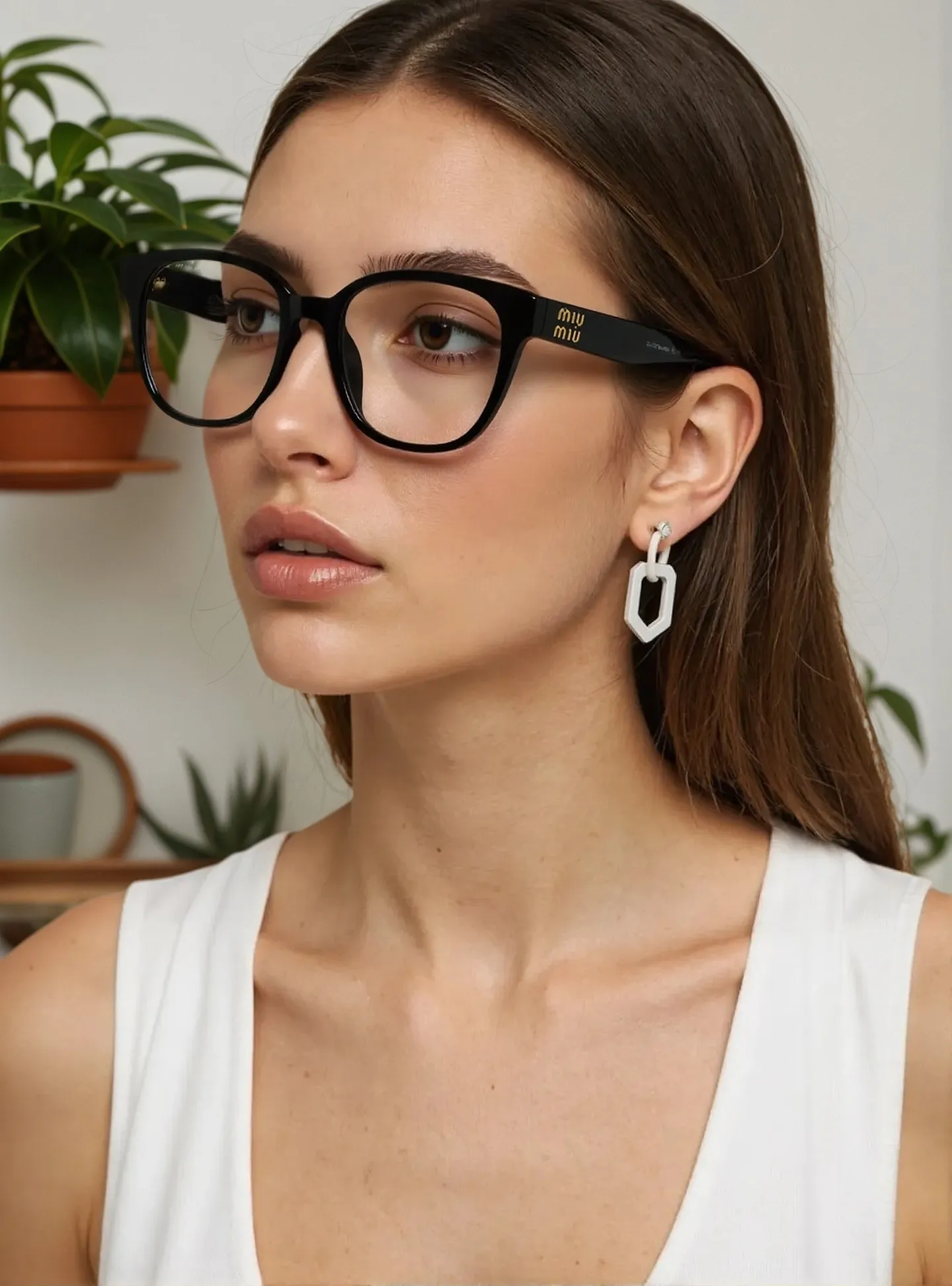 Metal Detail Plain Eyeglasses | Savana | Bestsellers