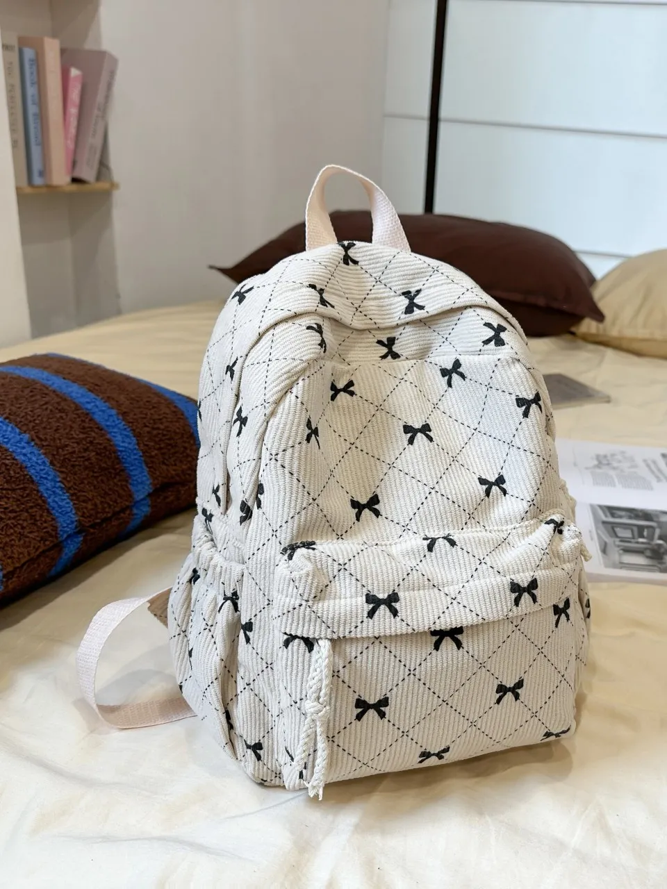 Bow Print School Backpack | Savana | Bestsellers