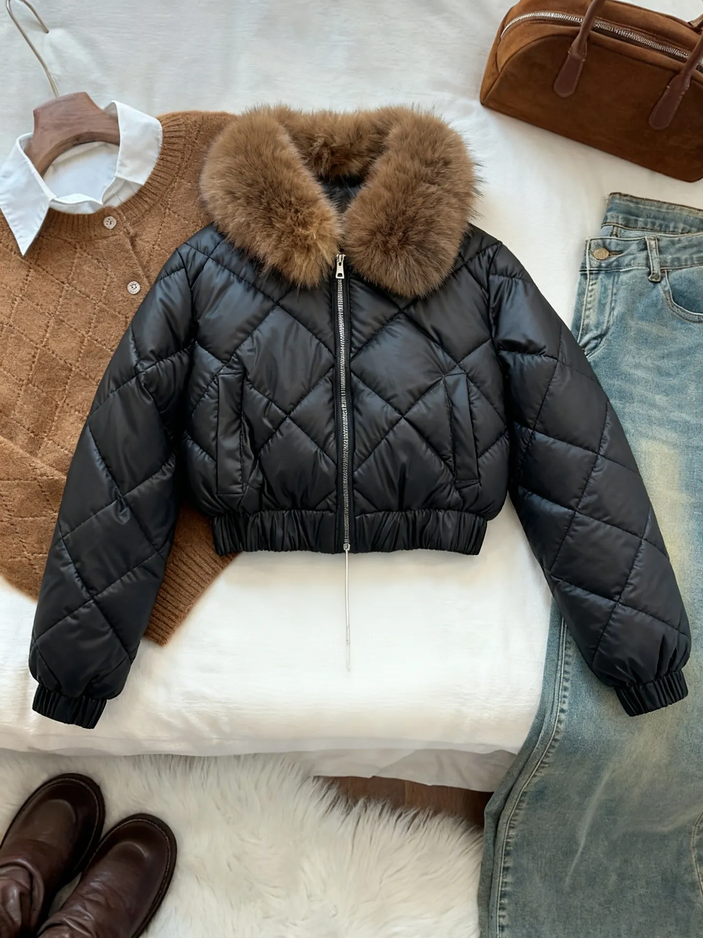 Faux Fur Trim Puffer Coat | Savana | Bestsellers