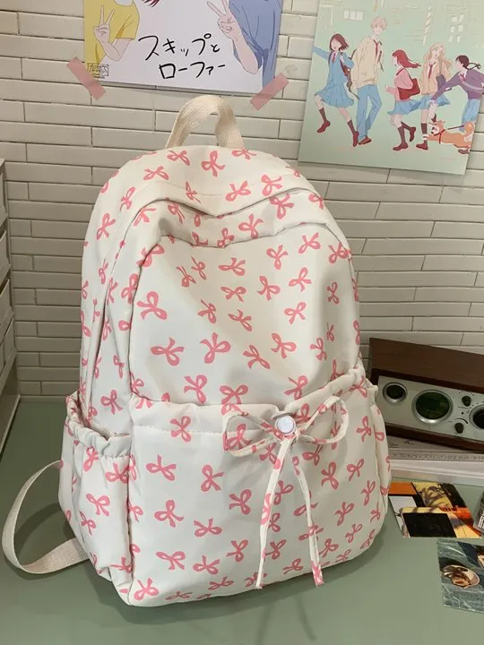 Bow Print School Backpack | Savana | Bestsellers