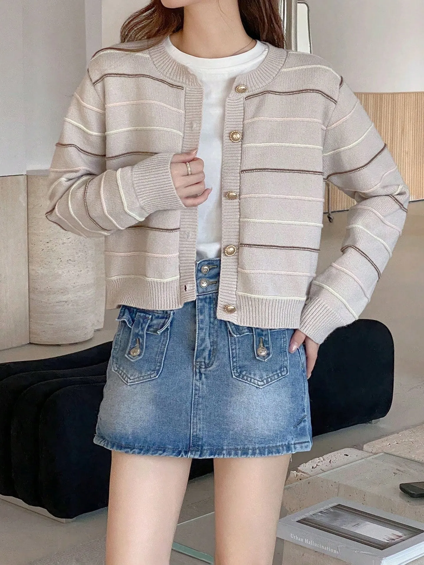 Button Knit Cardigan | Savana | Bestsellers