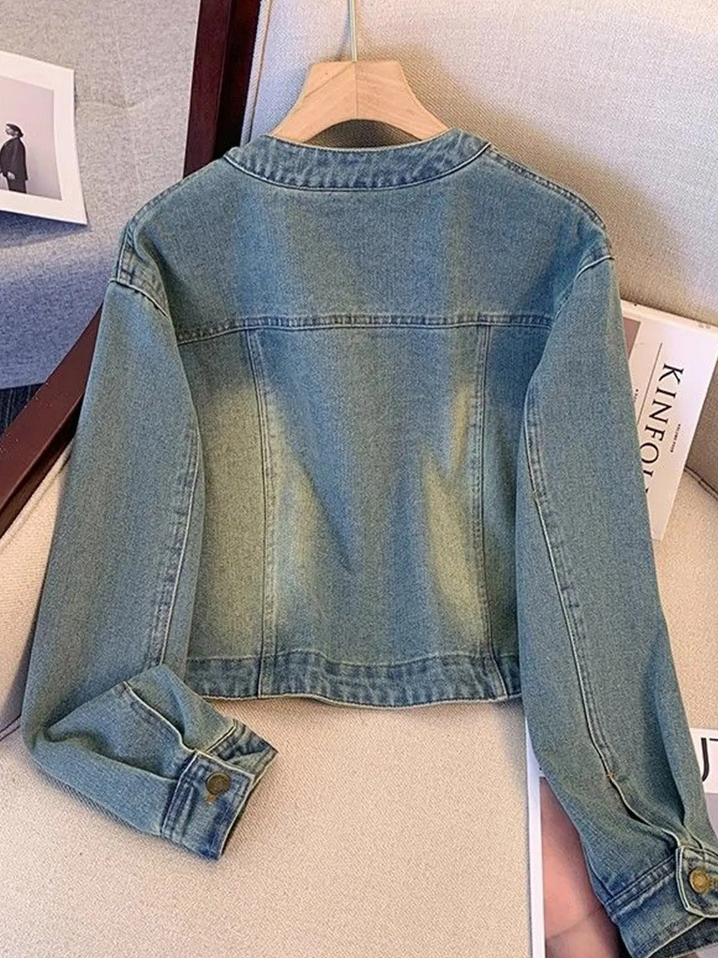 Vintage Medium Wash Denim Trucker Jacket | Savana | Bestsellers