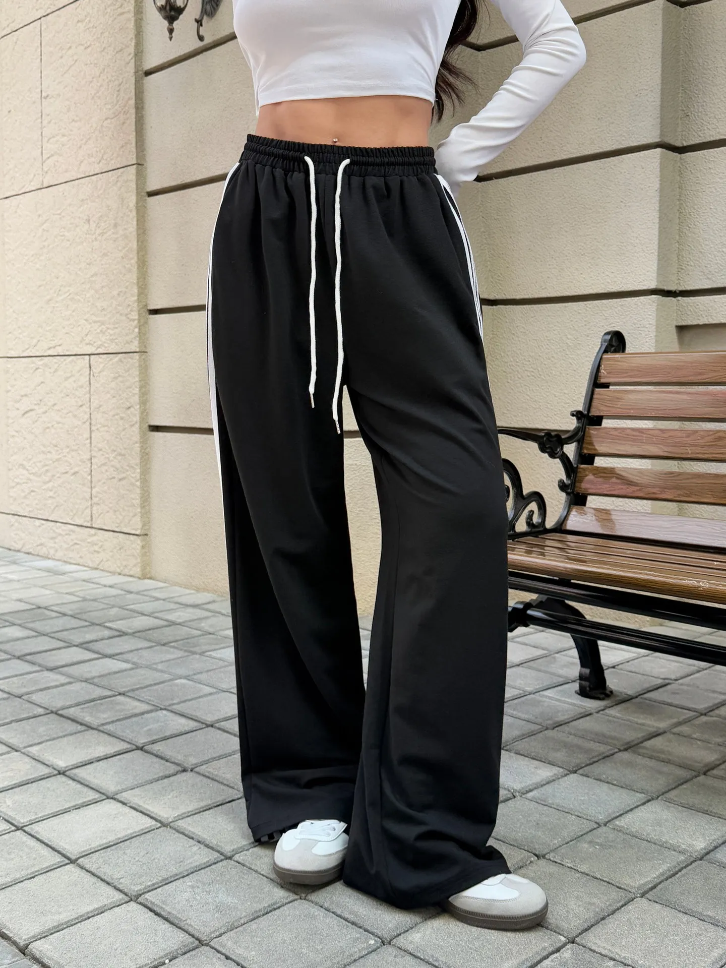 Drawstring Straight Leg Pants | Savana | Bestsellers