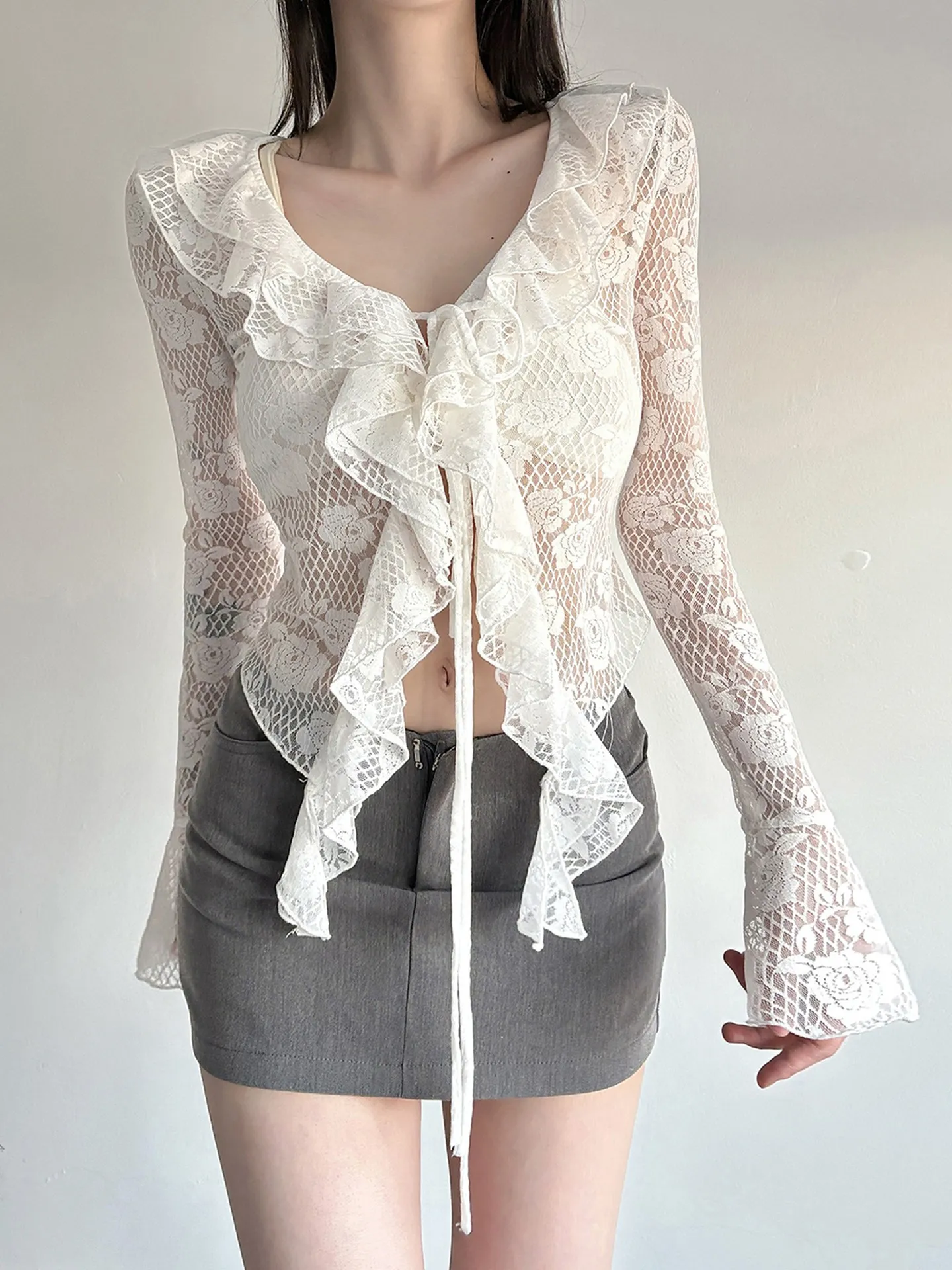 Lace Ruffle Cardigen | Savana | Bestsellers