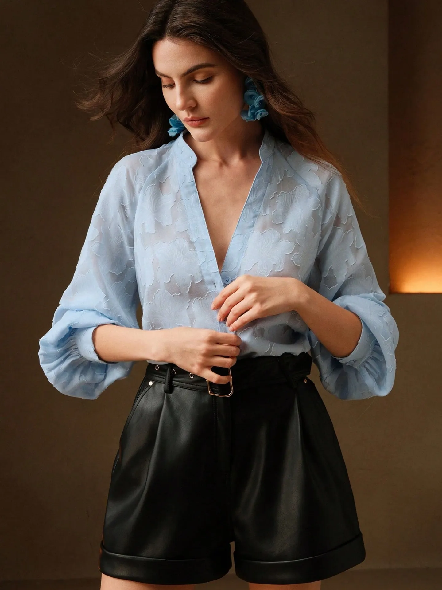 Textured Floral Sheer Blouse | Savana | Bestsellers