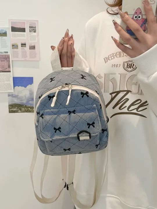 Bow Print School Backpack | Savana | Bestsellers