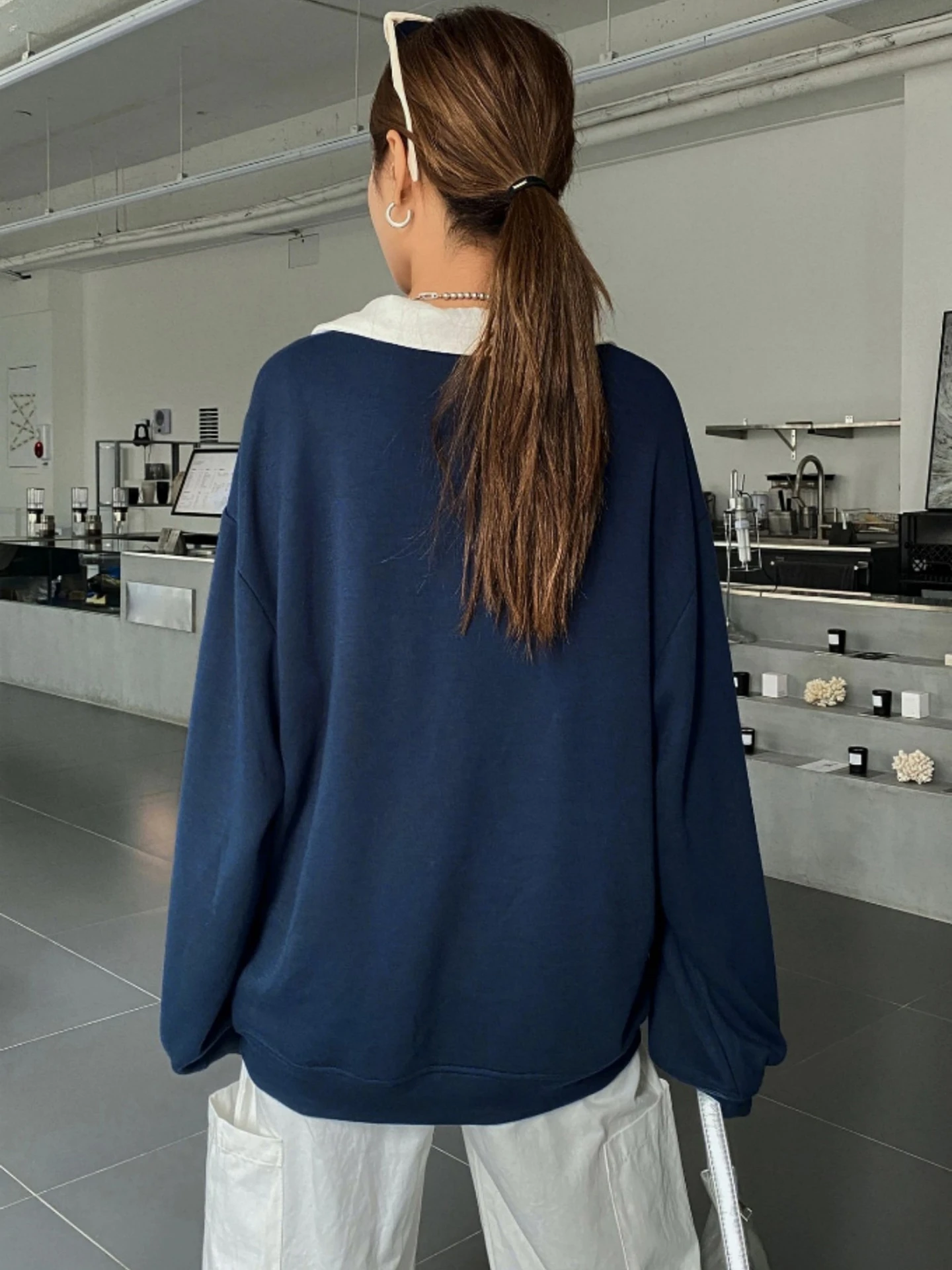 Half Placket Sweatshirt | Savana | Bestsellers
