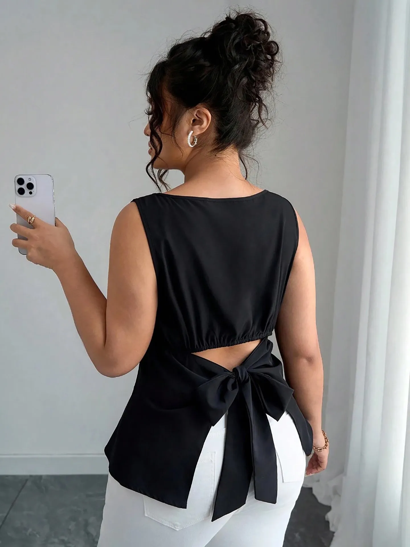Plus Size Bow Tank Top | Savana | Bestsellers