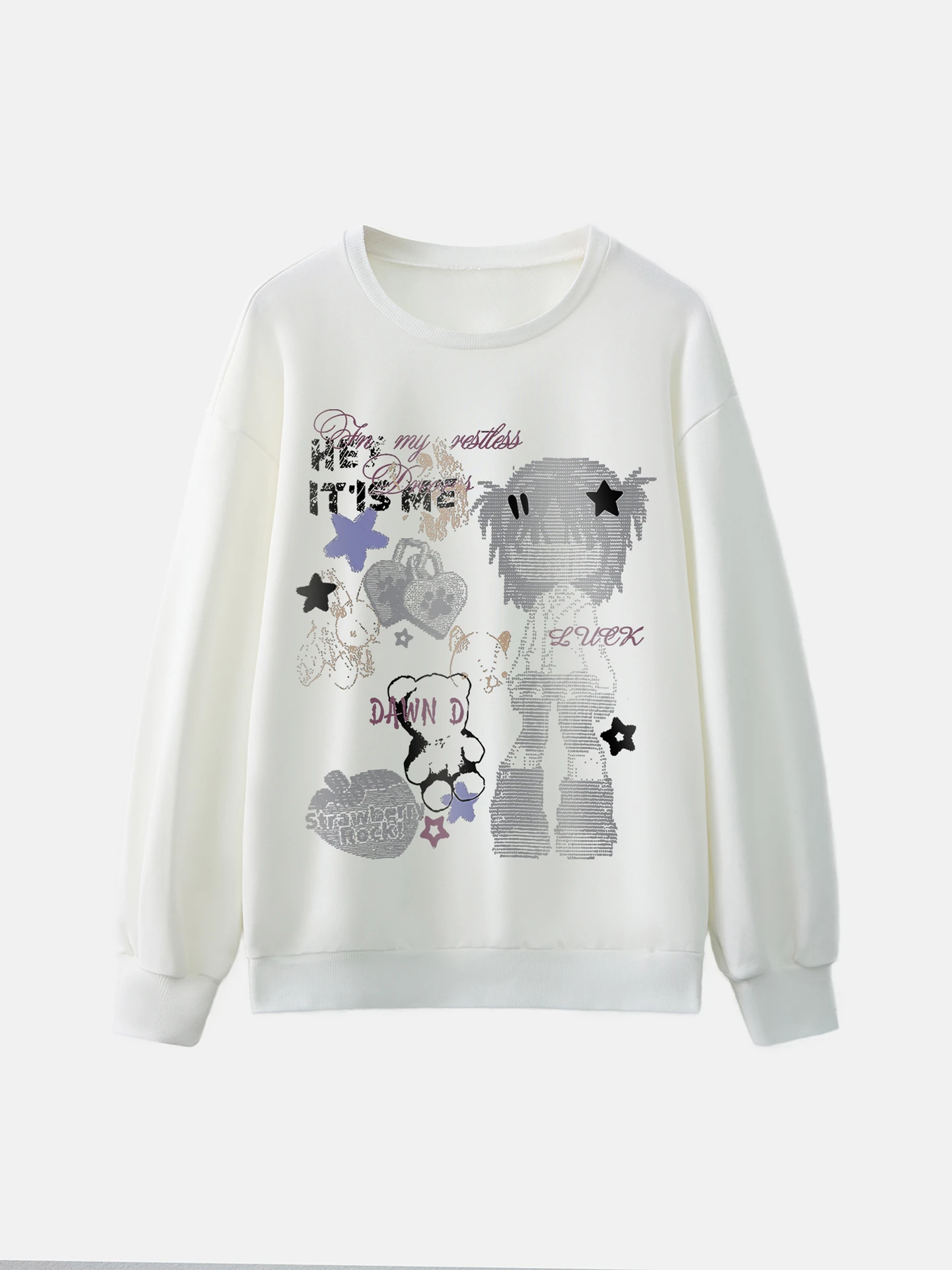 Cartoon Printed Pullover Sweatshirt | Savana | Bestsellers