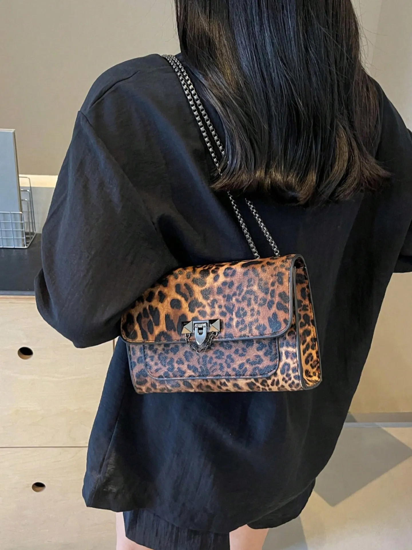Leopard Print Shoulder Bag | Savana | Bestsellers