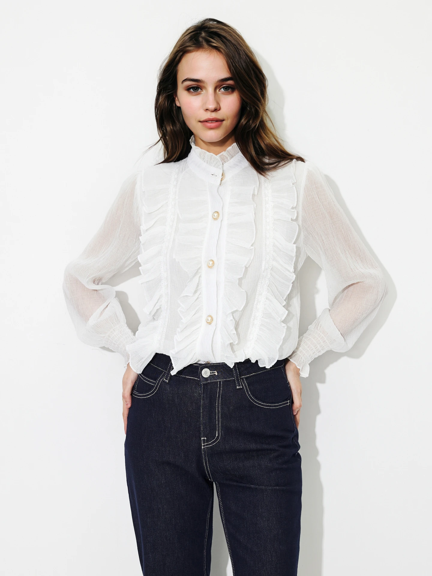Ruffle Placket Blouse | Savana | Bestsellers