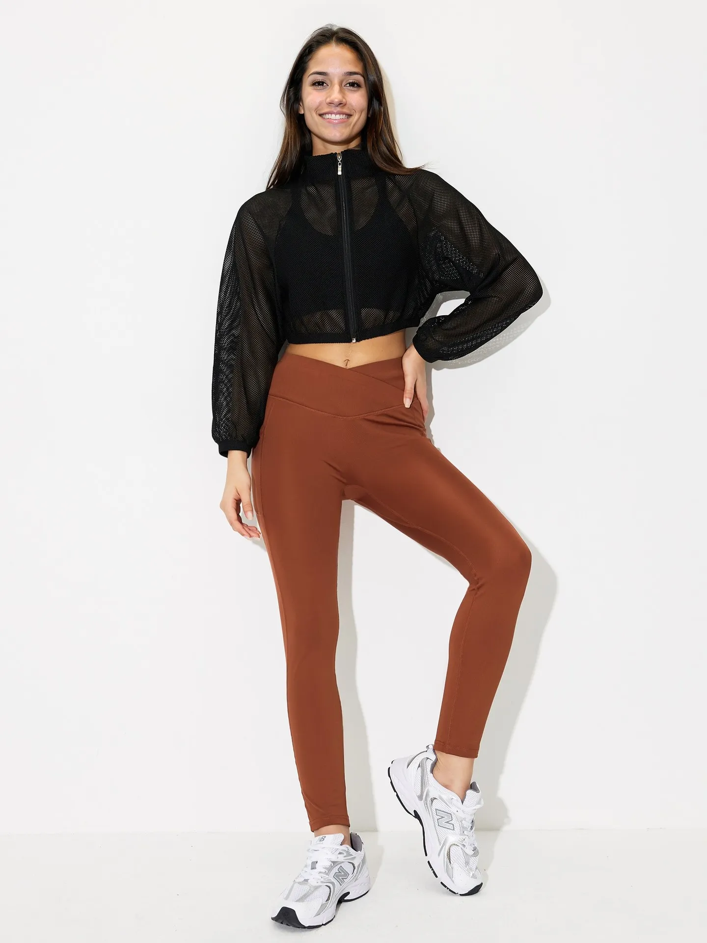 Mesh Sheer Cropped Sports Jacket | Savana | Bestsellers