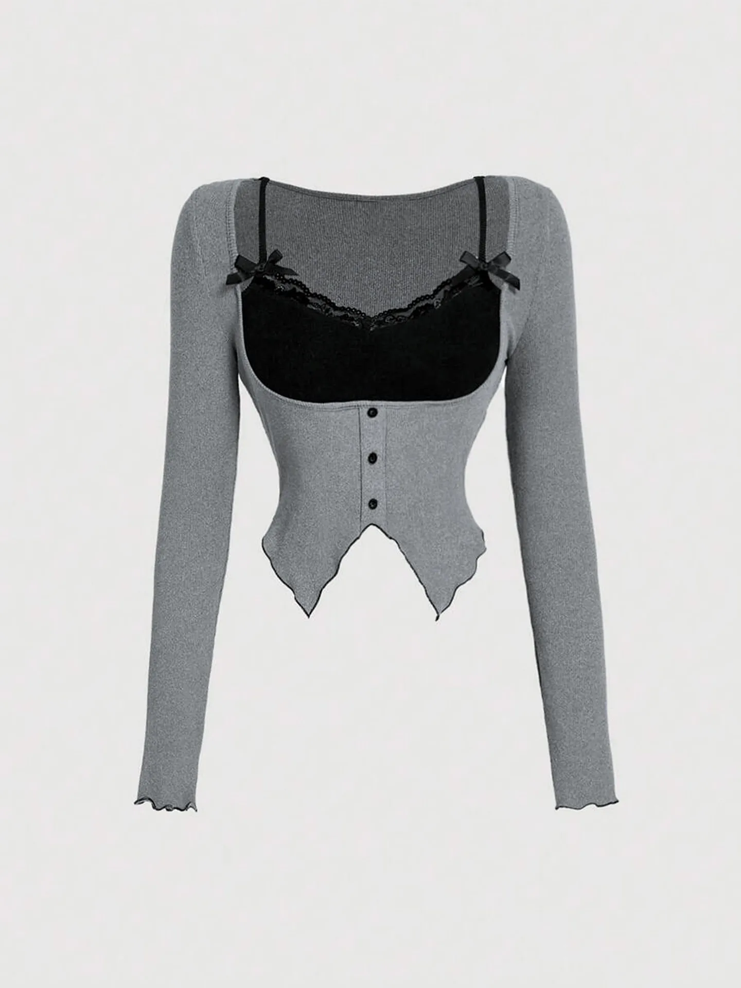 Two-Tone Lace-trimmed Top | Savana | Bestsellers