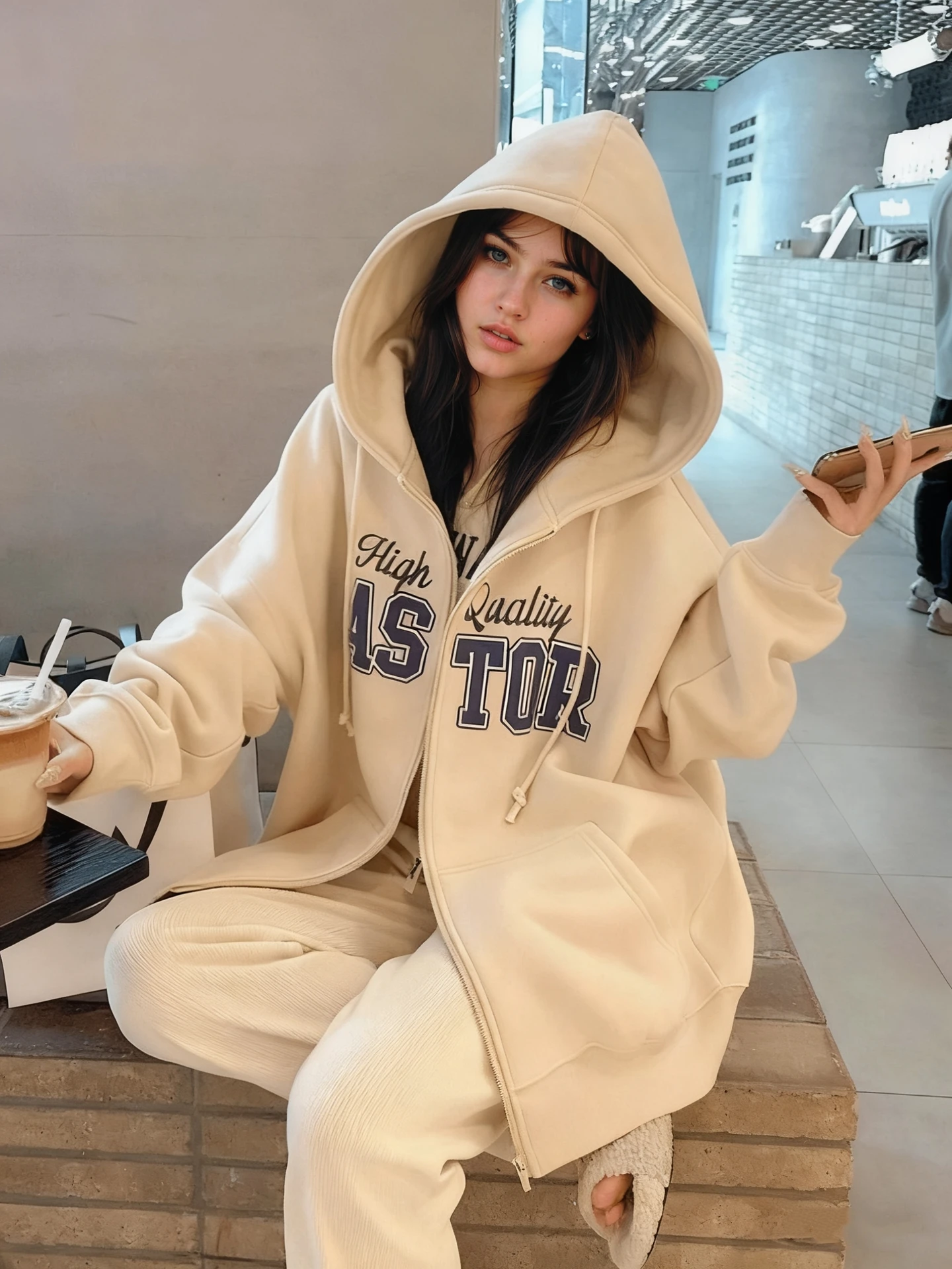 Pocket Zip Up Sweatshirt | Savana | Bestsellers