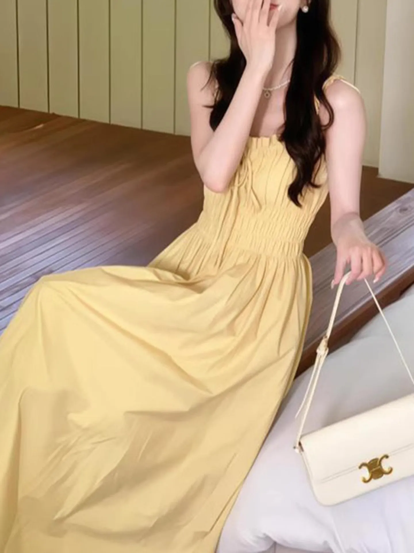 Vacation A-Line Sleeveless Tie Up Maxi dress | Savana | Bestsellers