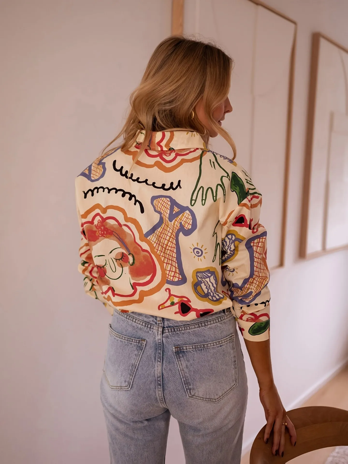French Straight Sleeve Abstract Floral blouse | Savana | Bestsellers