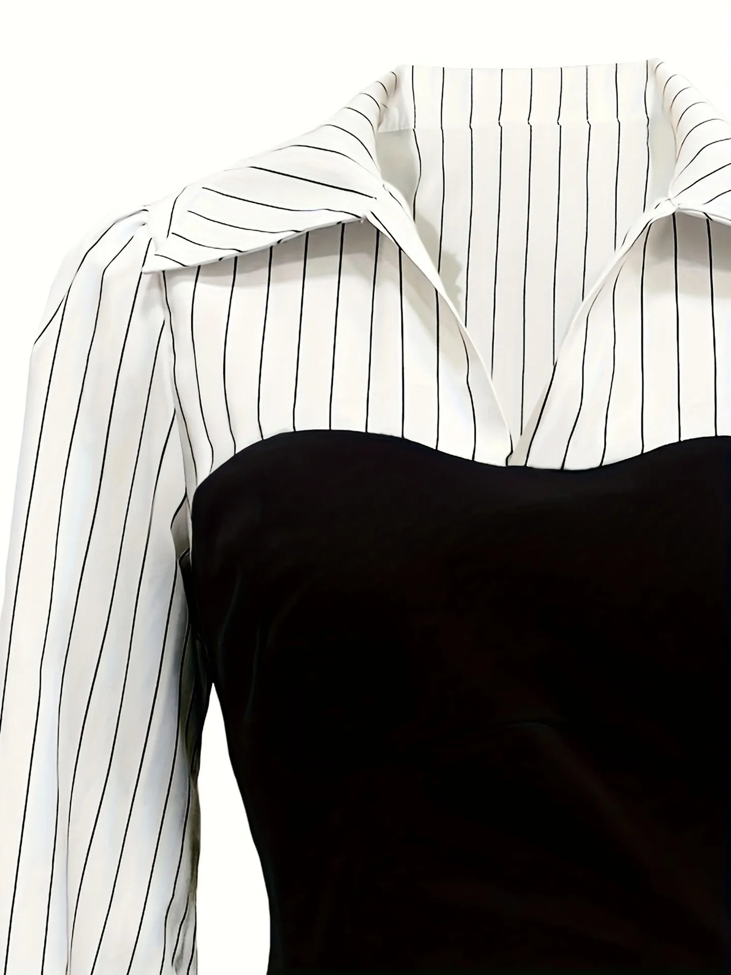 Fake two-piece contrast waist blouse | Savana | Bestsellers