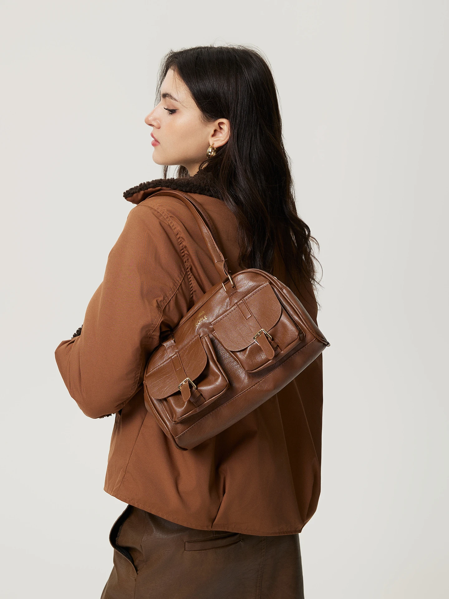 Solid Box Shoulder Bag | Savana | Bestsellers