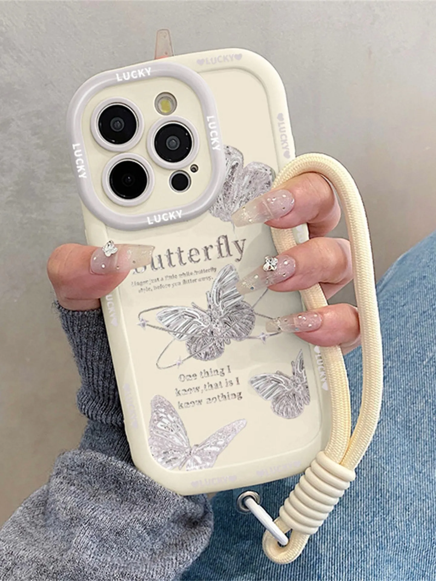 Butterfly Pattern Chain Phone Case | Savana | Bestsellers