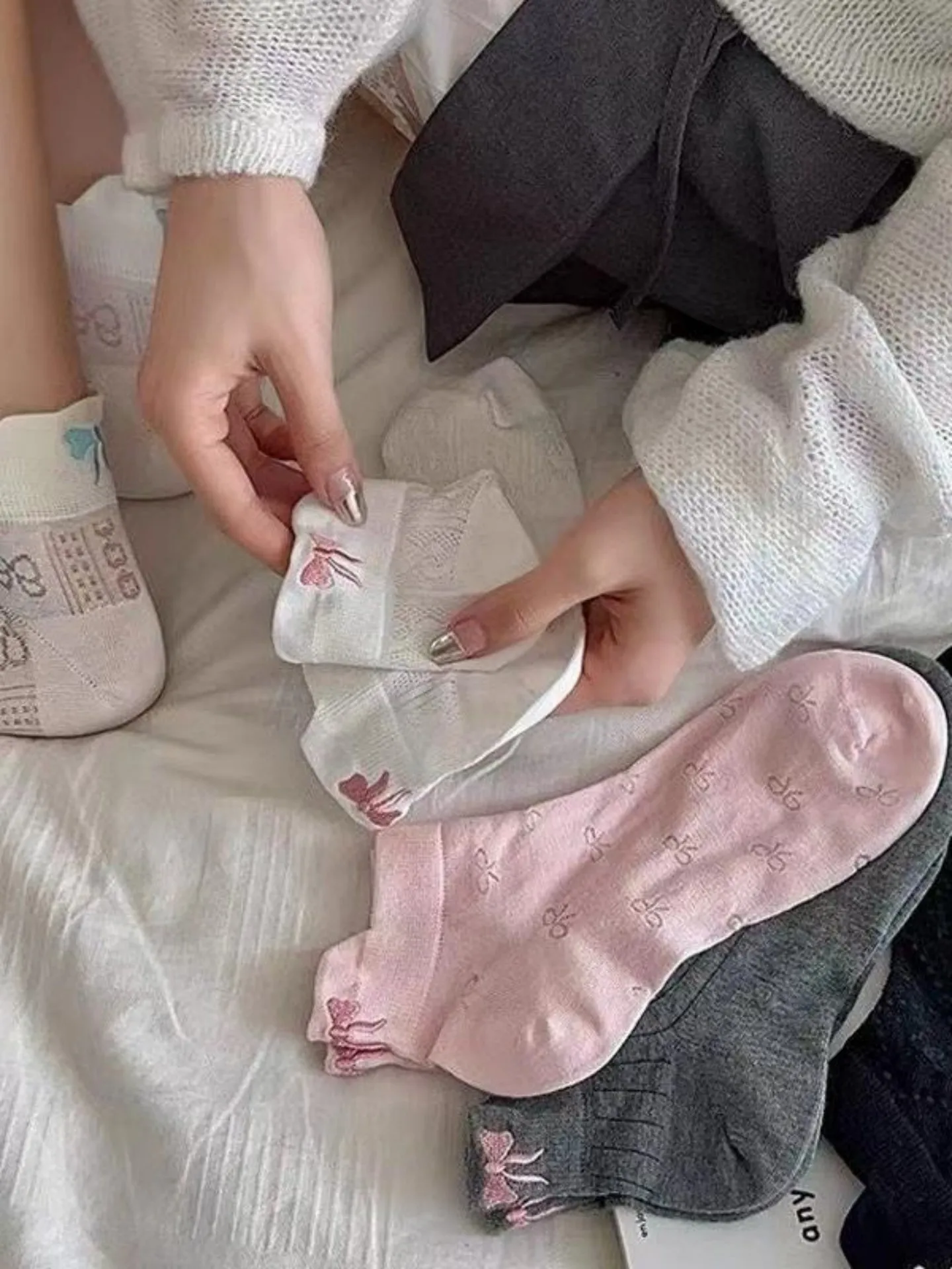 6 Pairs Of Bow Sock | Savana | Bestsellers