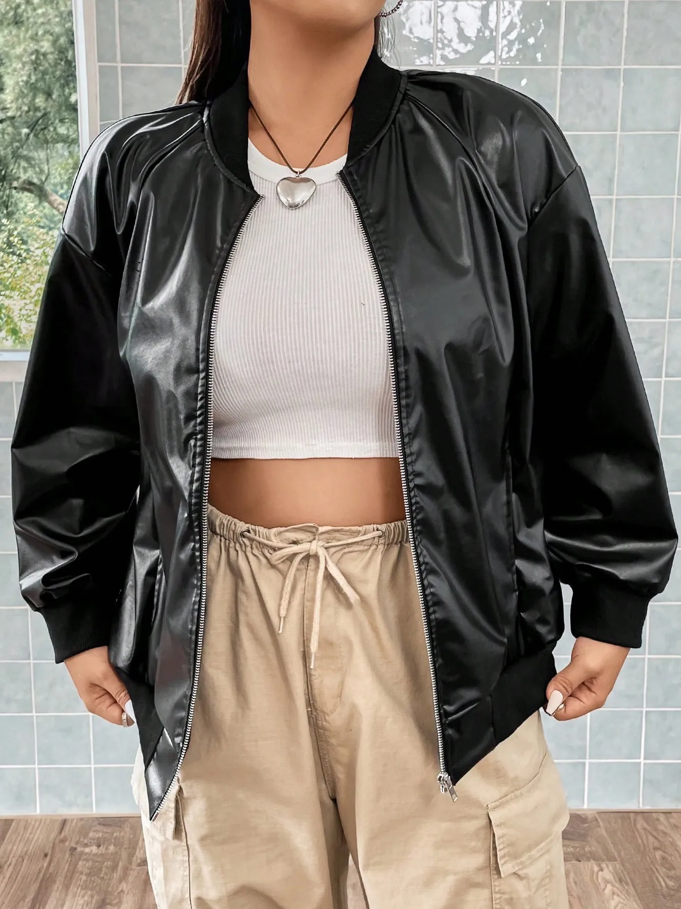 Plus Size Bomber Jacket | Savana | Bestsellers