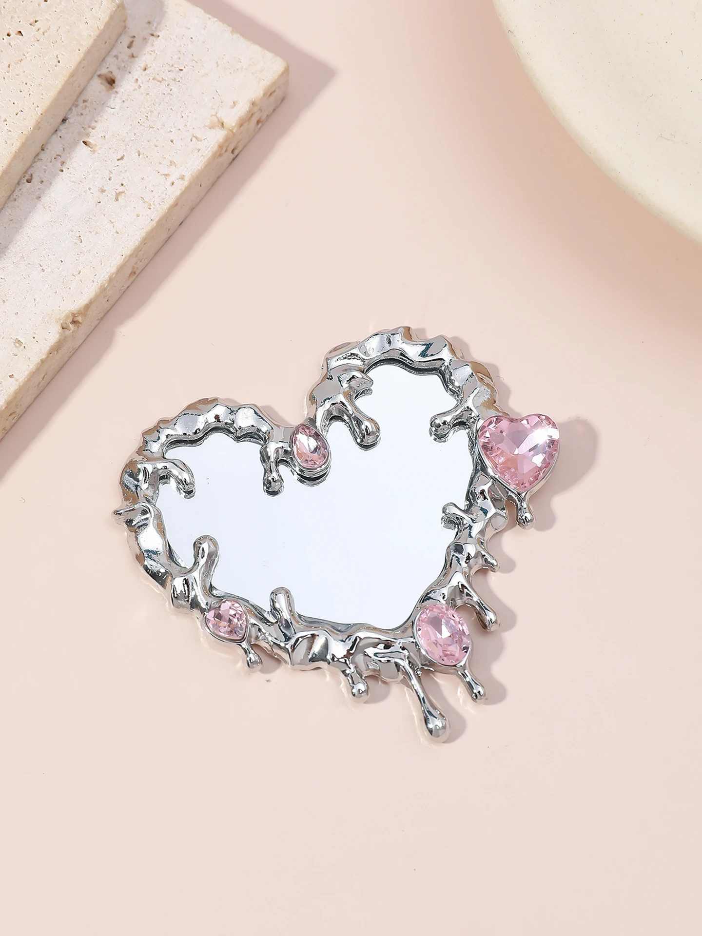 Rhinestone Heart Makeup Mirror | Savana | Bestsellers