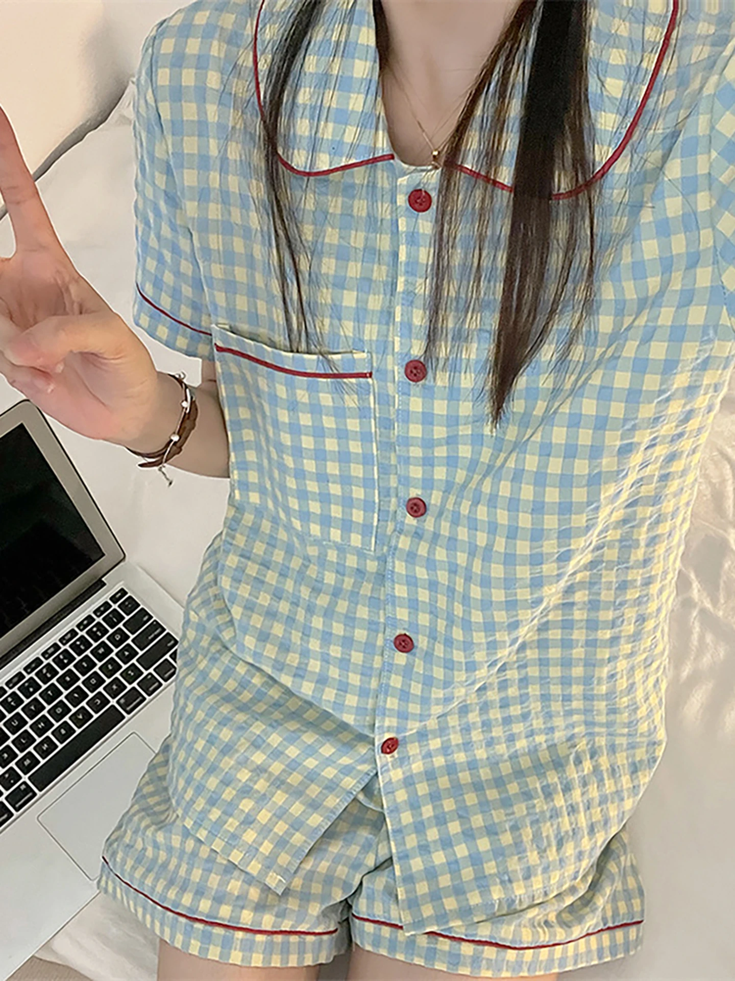 Plaid Pocket Lounge Set | Savana | Bestsellers