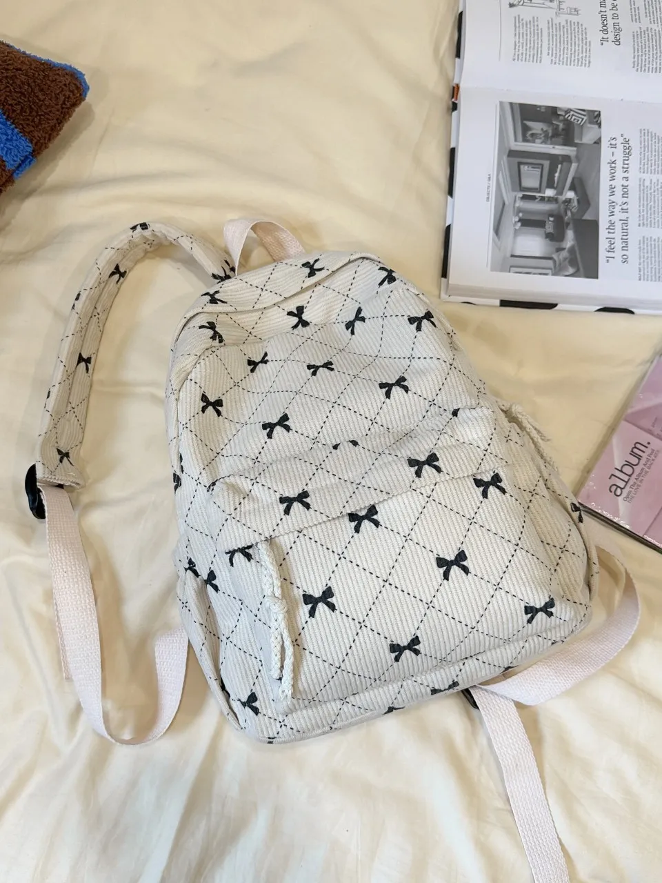 Bow Print School Backpack | Savana | Bestsellers
