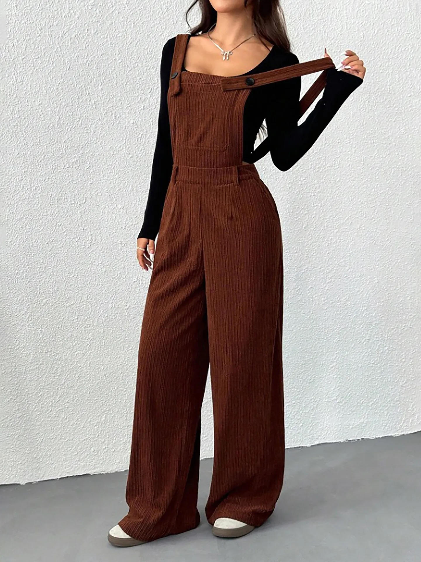 Button Pinafore Pants | Savana | Bestsellers