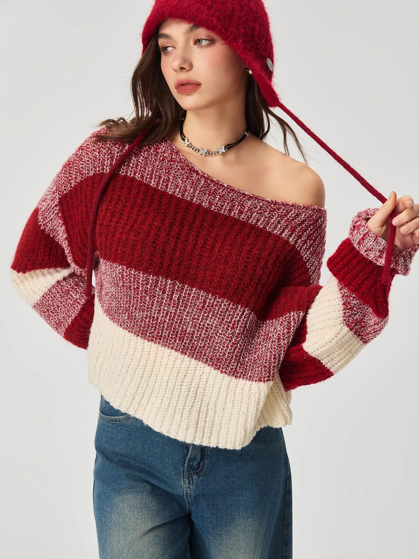 Colour Block Knit Pullover | Savana | Bestsellers