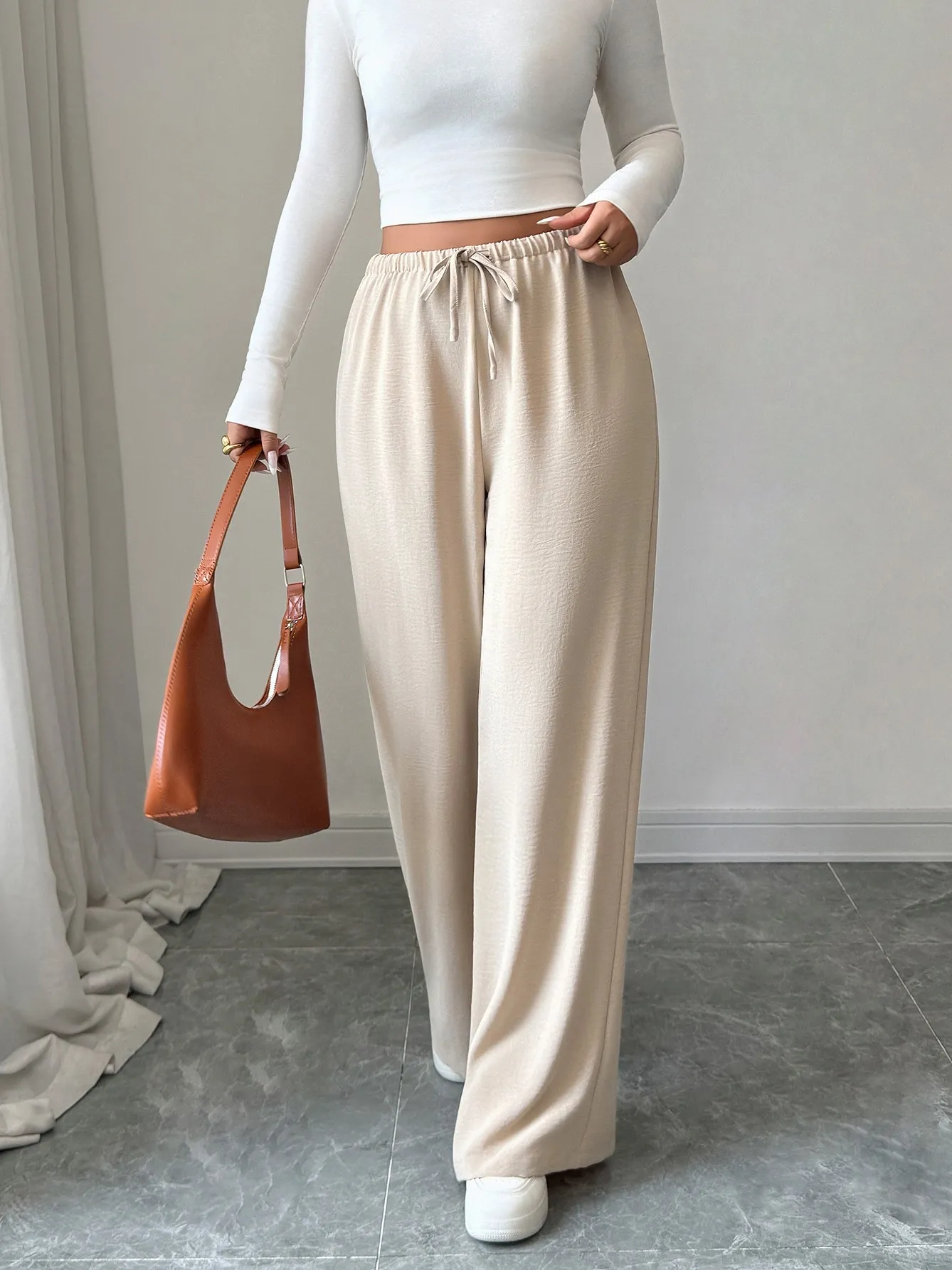 Drawstring Straight Leg Pants | Savana | Bestsellers