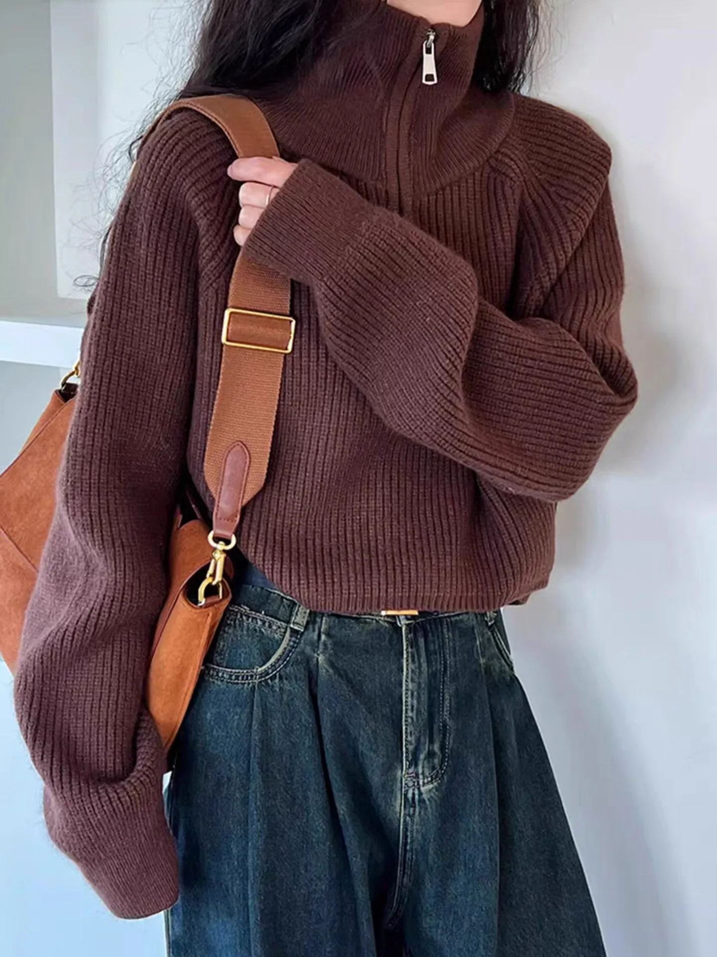 Decorative Zipper Head Knit Pullover | Savana | Bestsellers