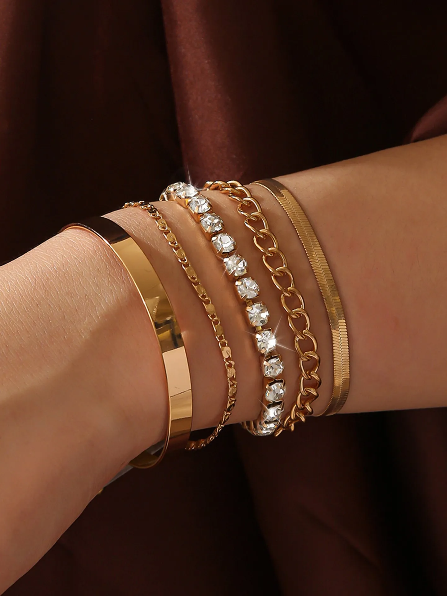 Rhinestone Bracelet Set | Savana | Bestsellers