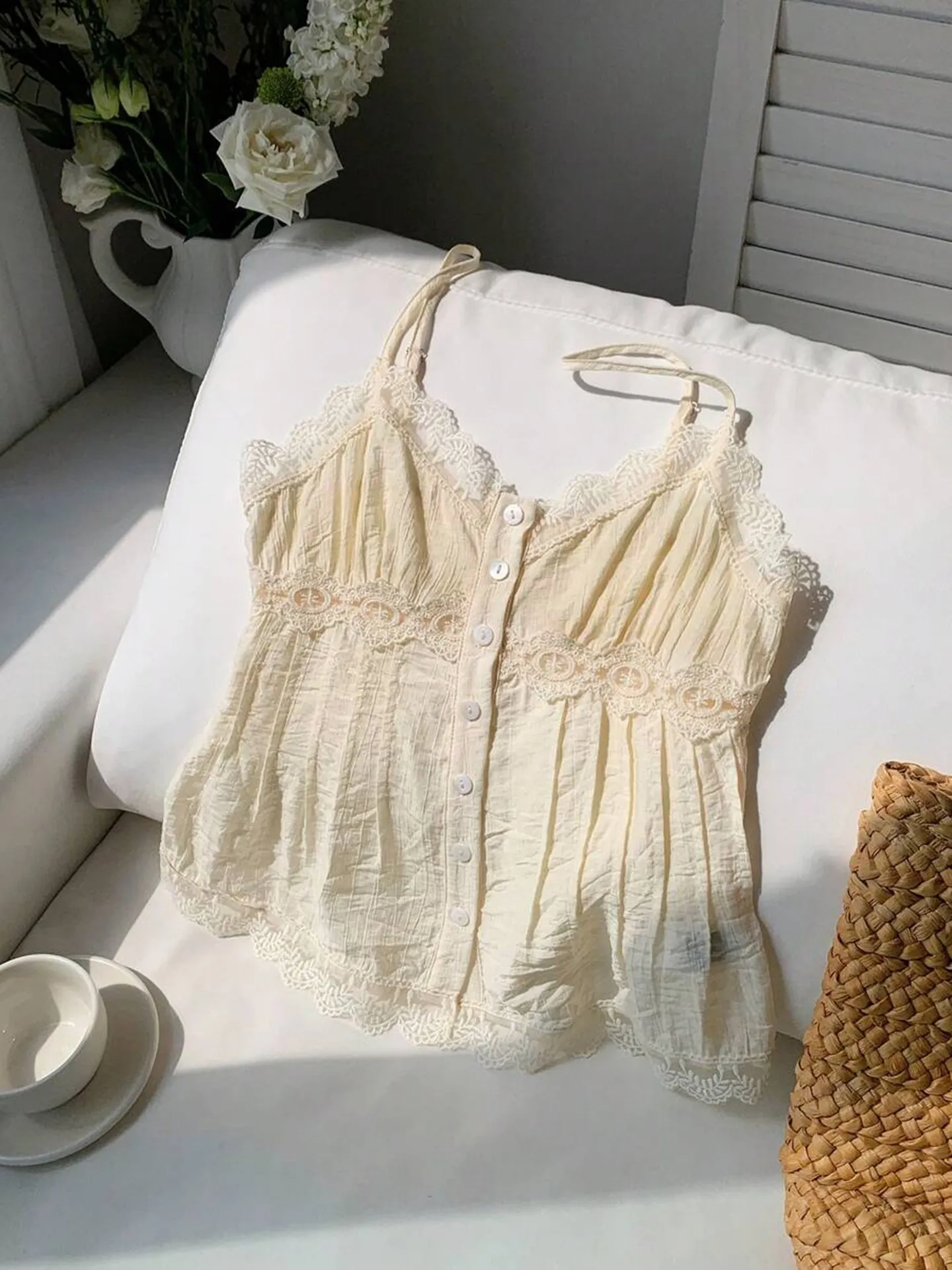 Lace-trimmed Cami Top | Savana | Bestsellers