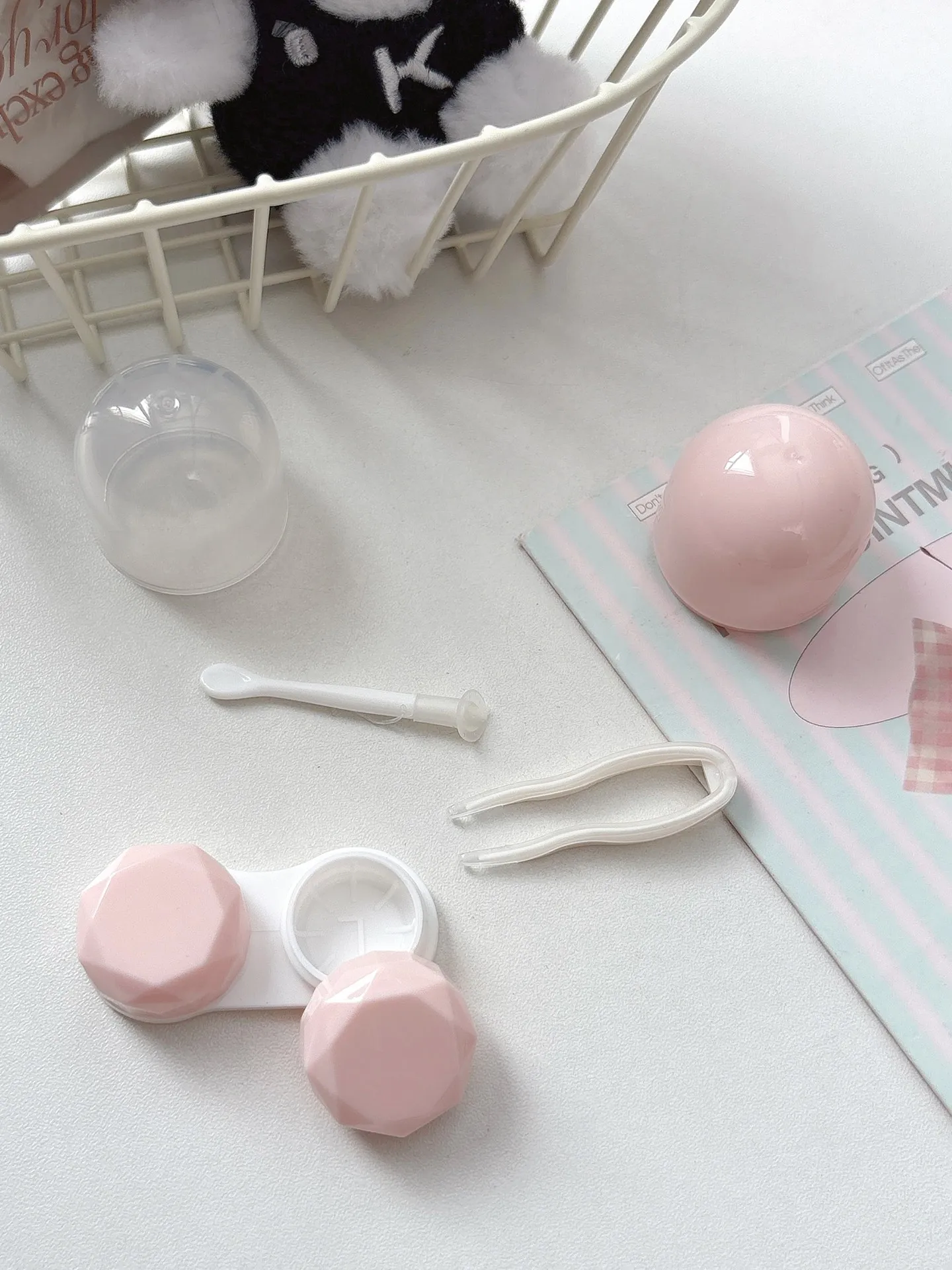 1set(4pcs) Color Block Contact Lens Cases | Savana | Bestsellers