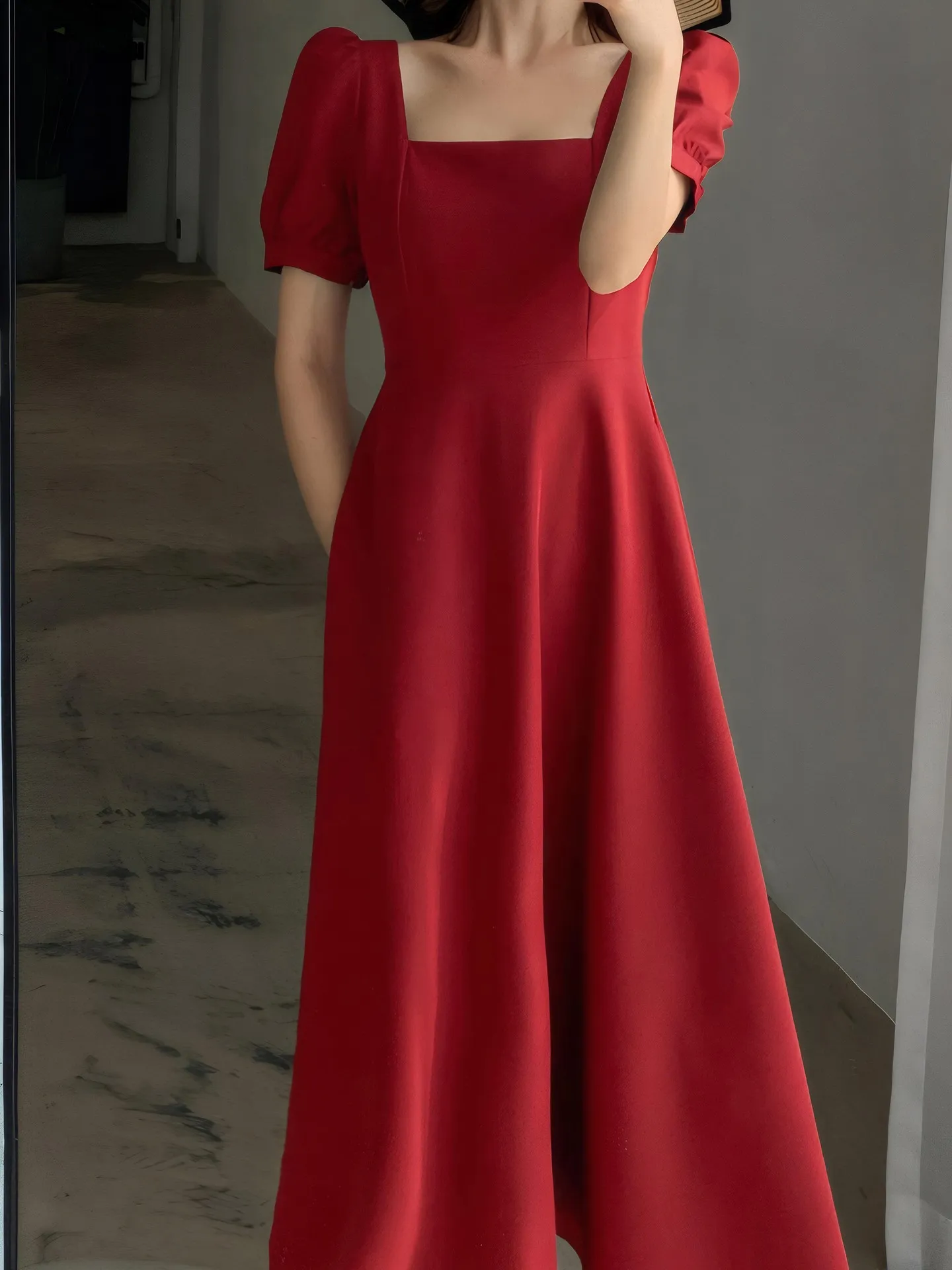 Square Neck A-Line Dress | Savana | Bestsellers