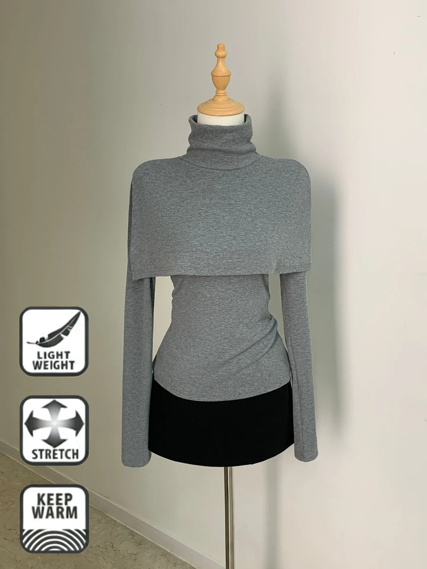 Winter High Neck Cape Top | Savana | Bestsellers