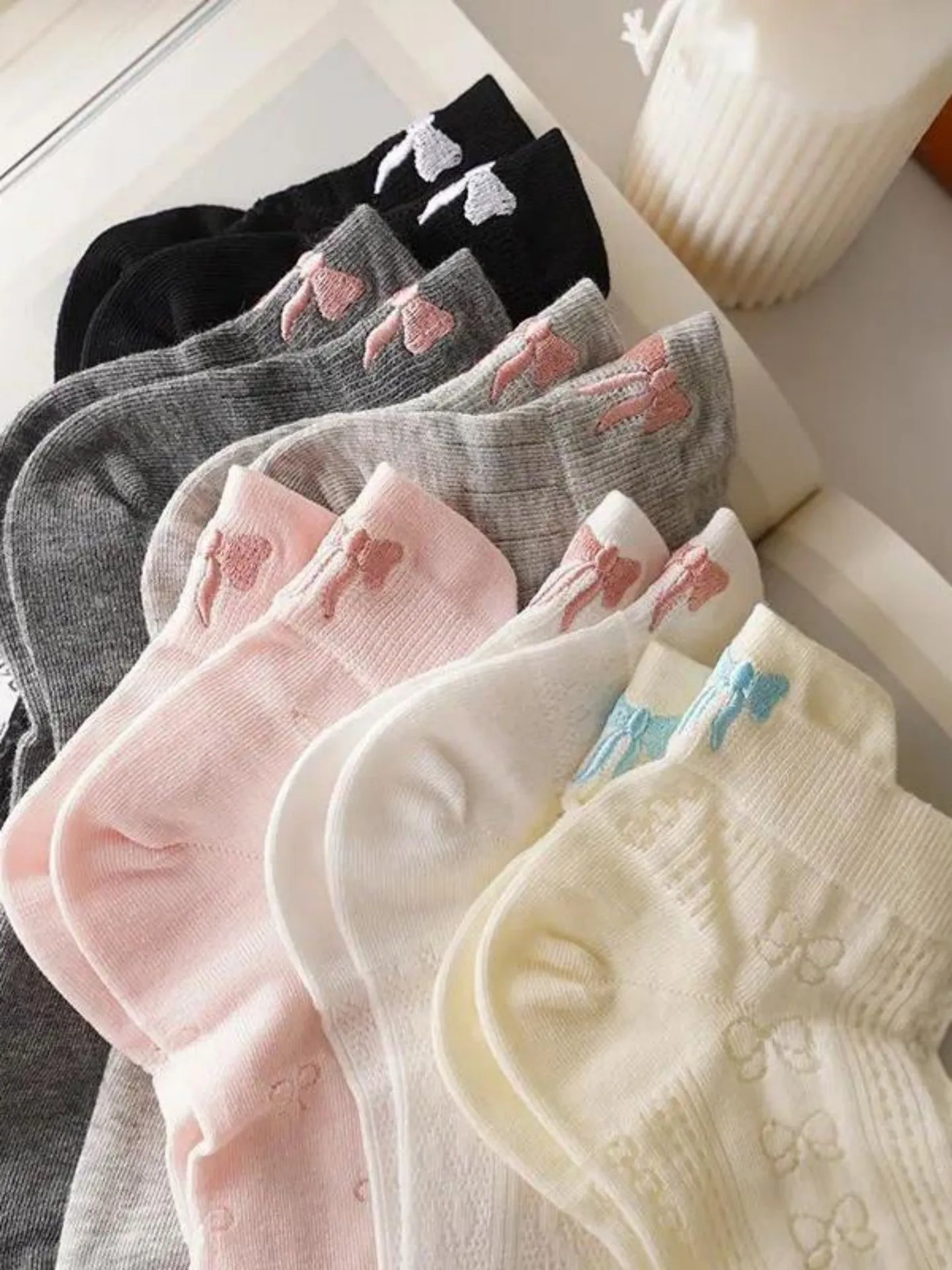 6 Pairs Of Bow Sock | Savana | Bestsellers