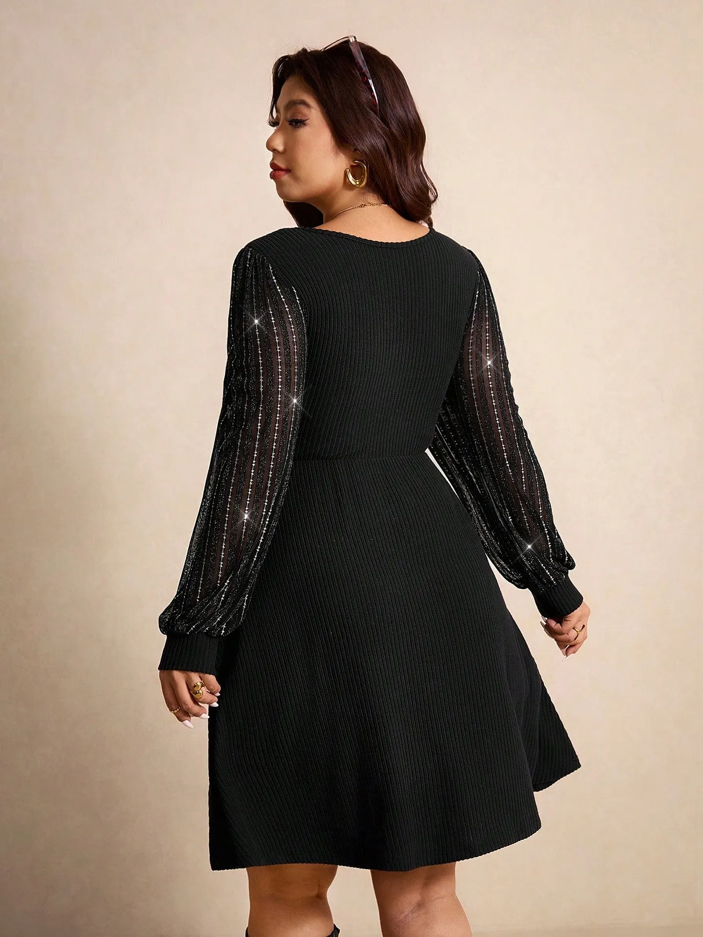 Plus Size Sheer A-Line Dress | Savana | Bestsellers