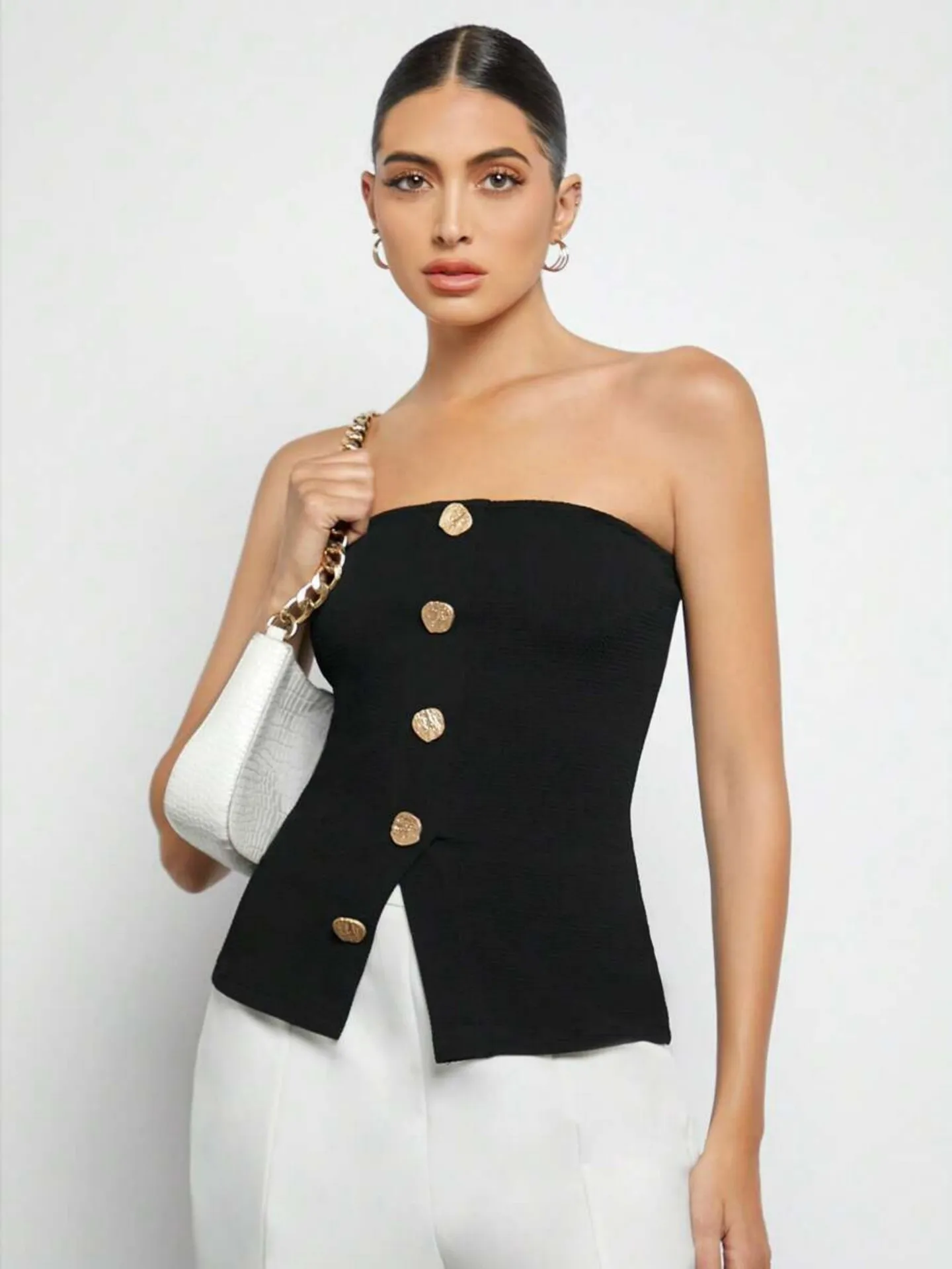 Buttoned Tube Top | Savana | Bestsellers