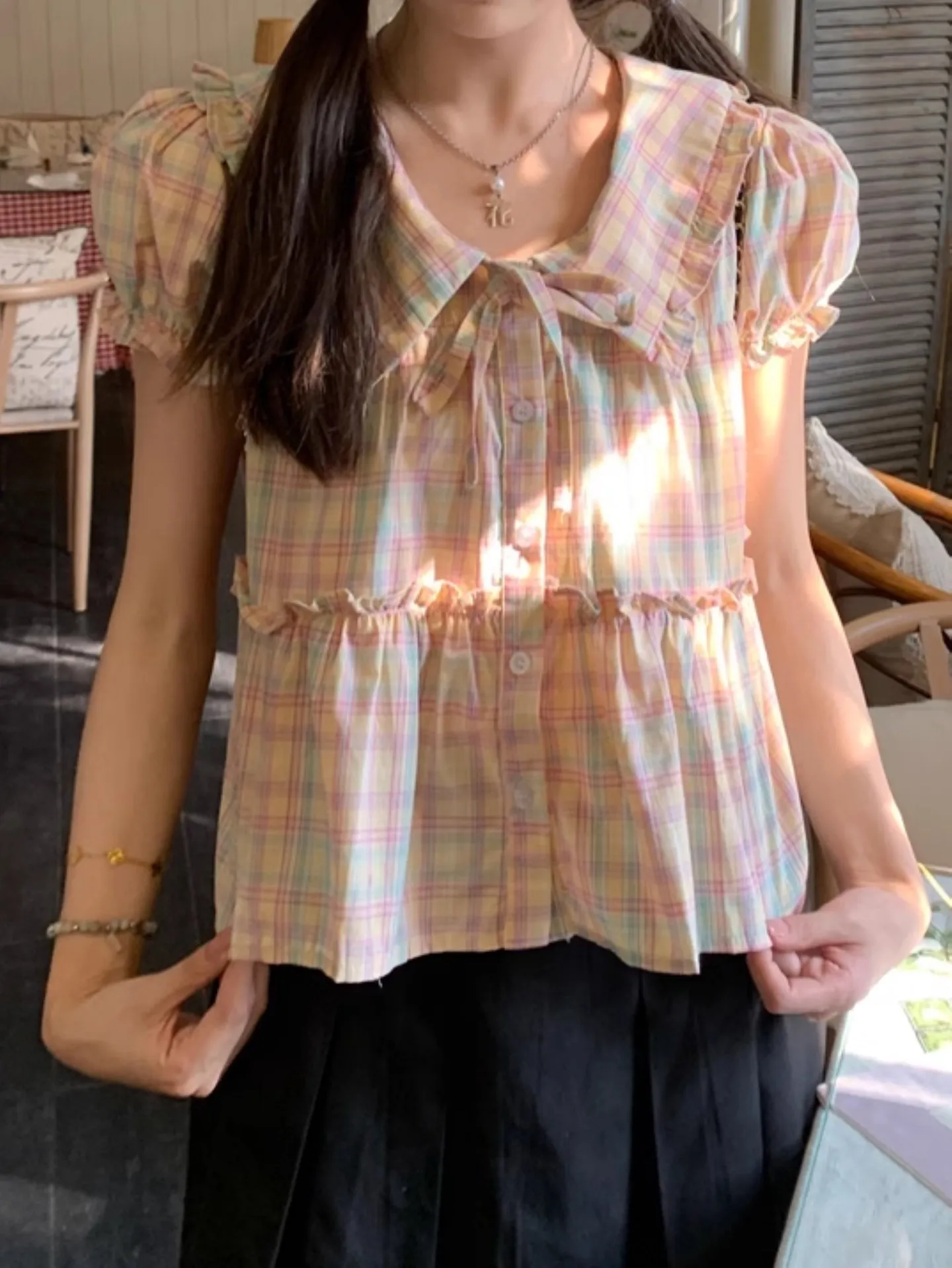 Ruffle Placket Blouse | Savana | Bestsellers