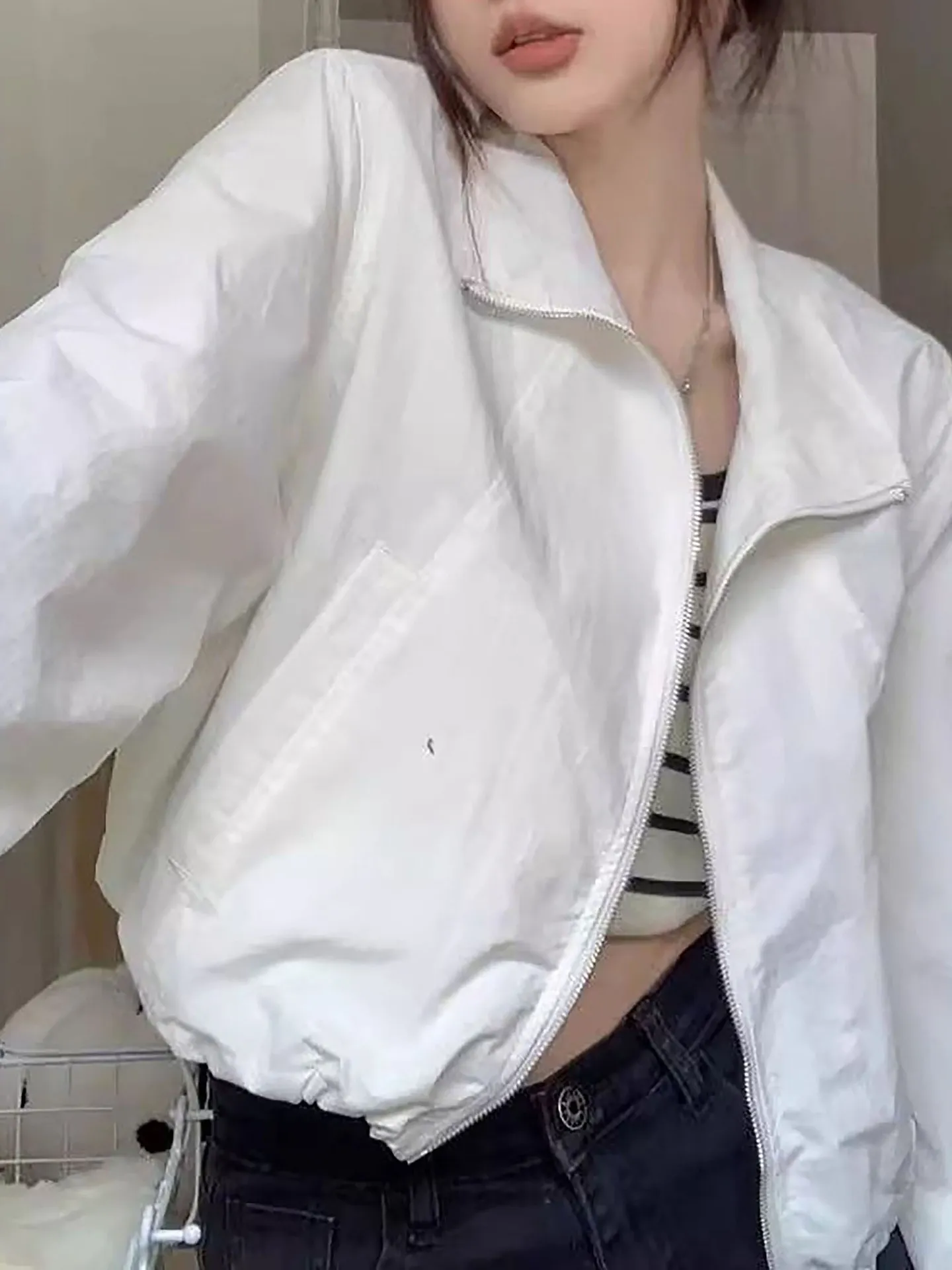 Drawstring Windbreaker Jacket | Savana | Bestsellers