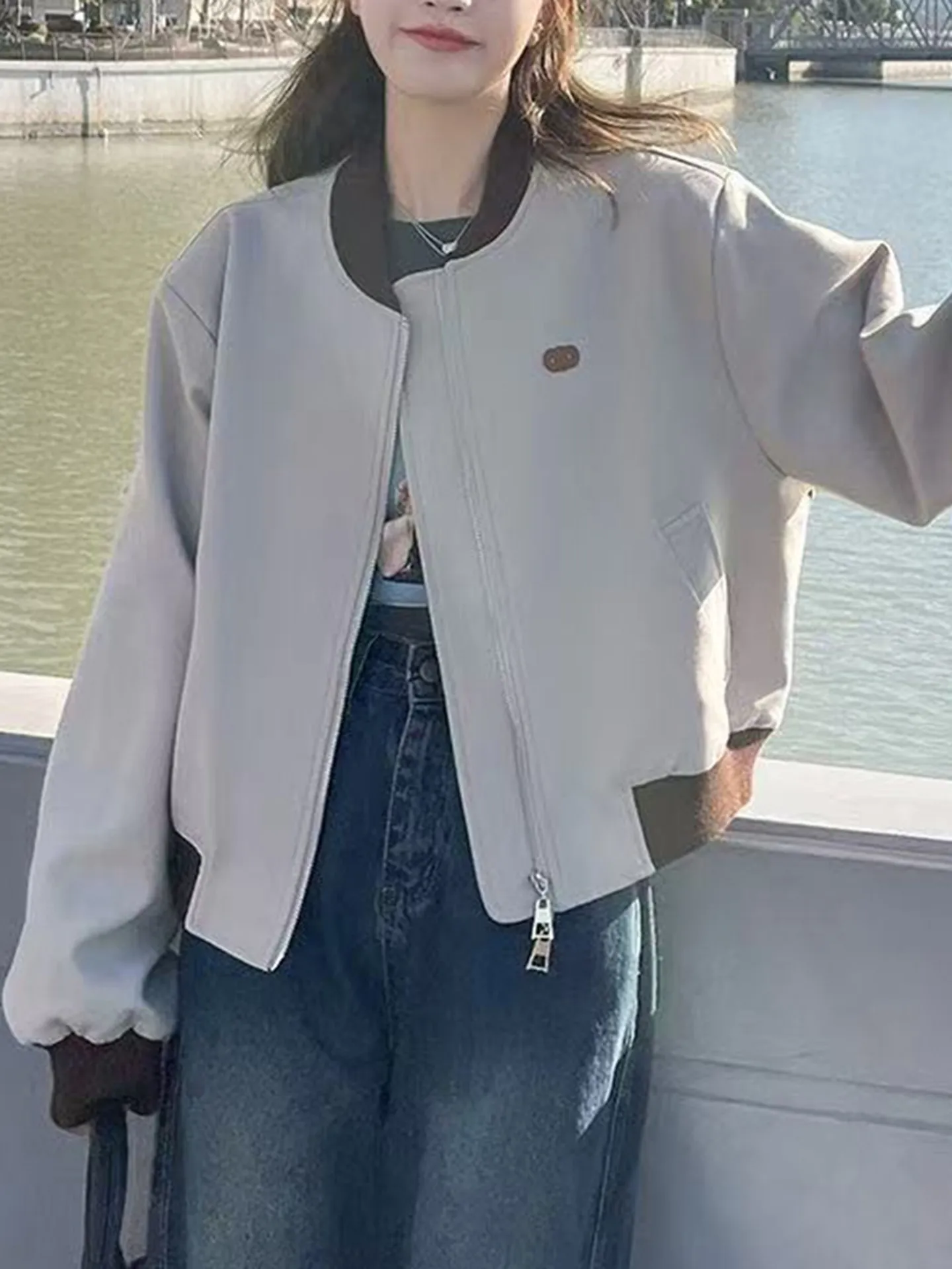 Contrast Bomber Jacket | Savana | Bestsellers