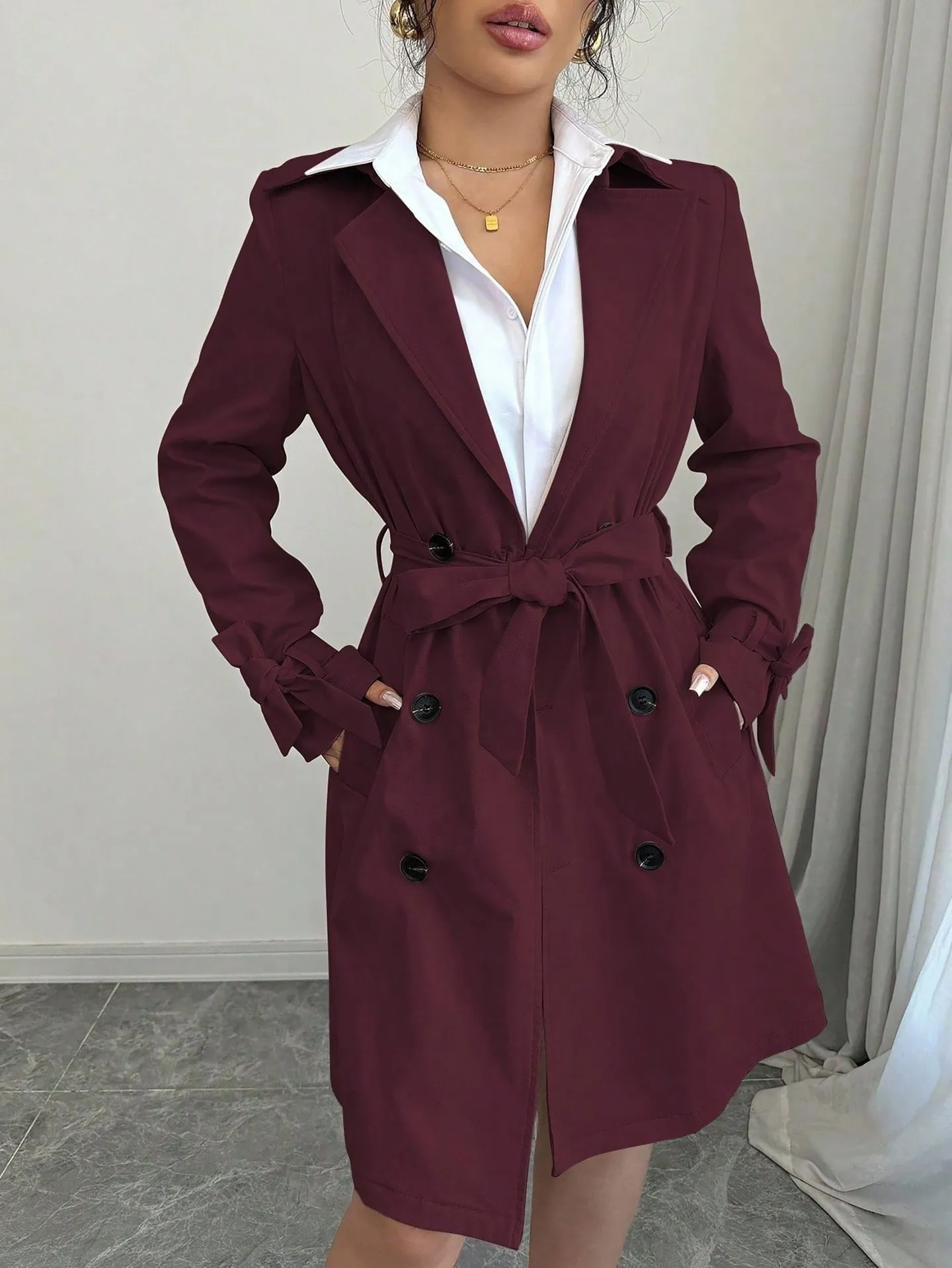 Belted Trench Coat | Savana | Bestsellers