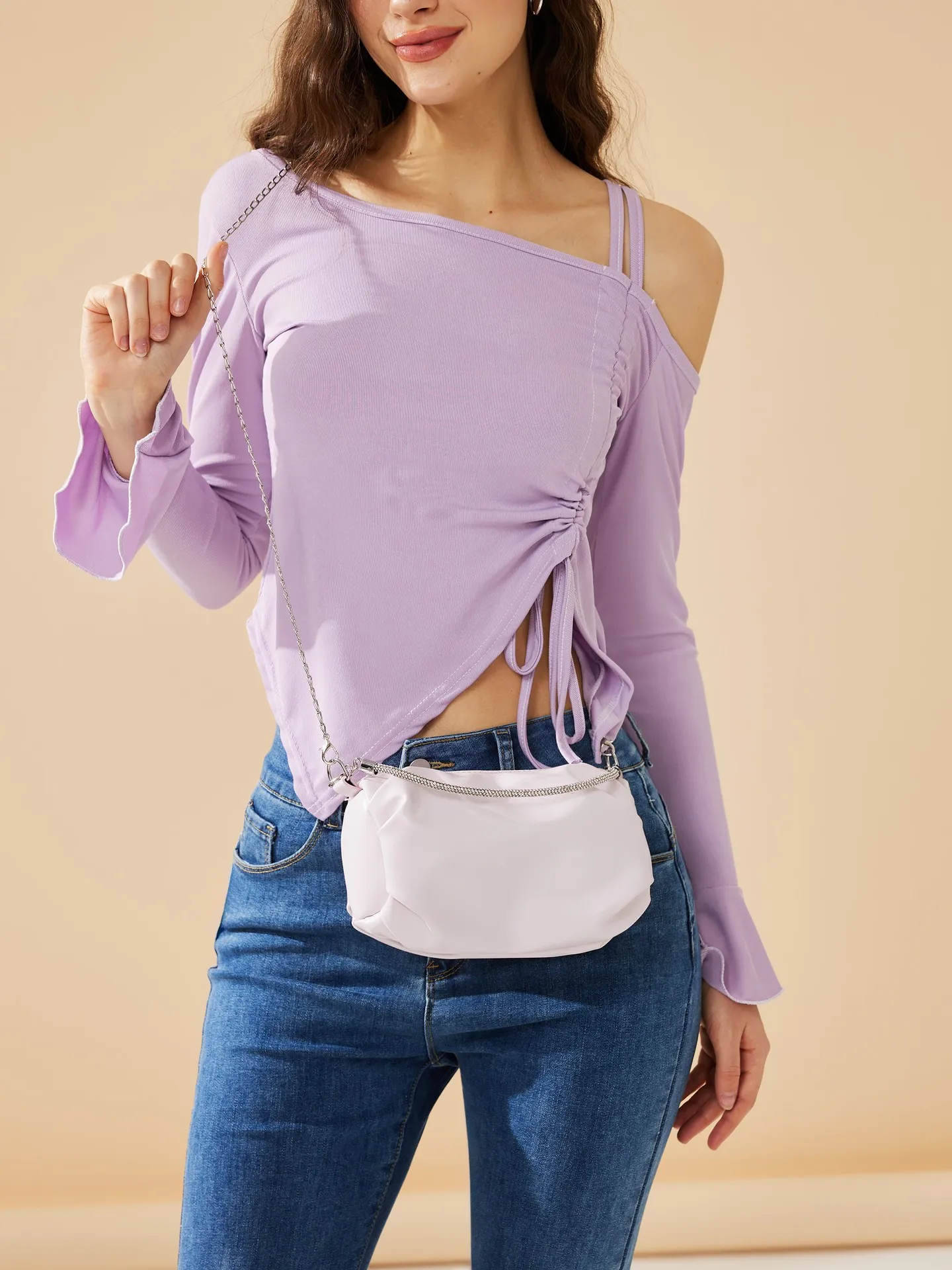 Solid Box Shoulder Bag | Savana | Bestsellers